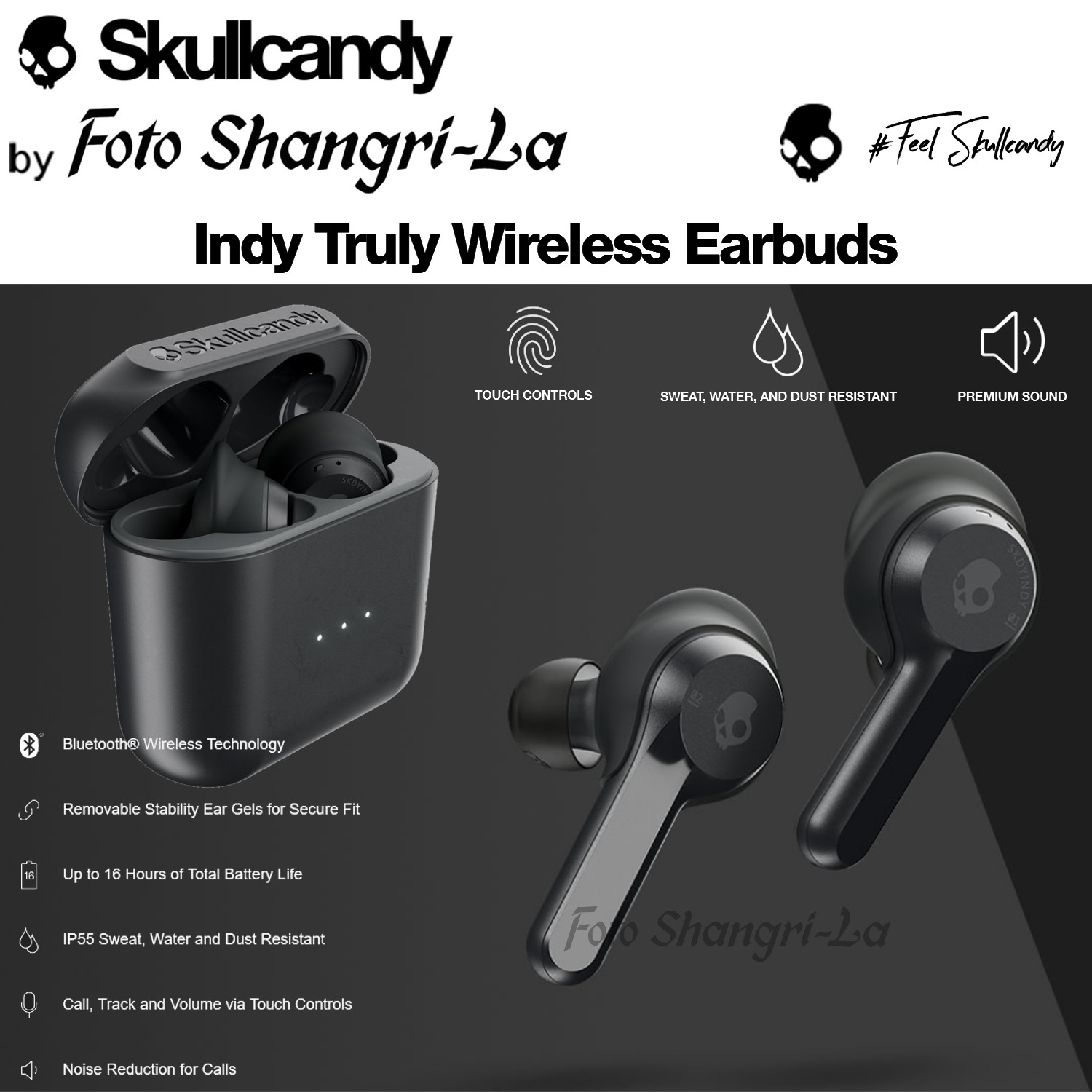 Skullcandy Indy Truly Wireless Bluetooth In-Ear Earphones Headphones ...