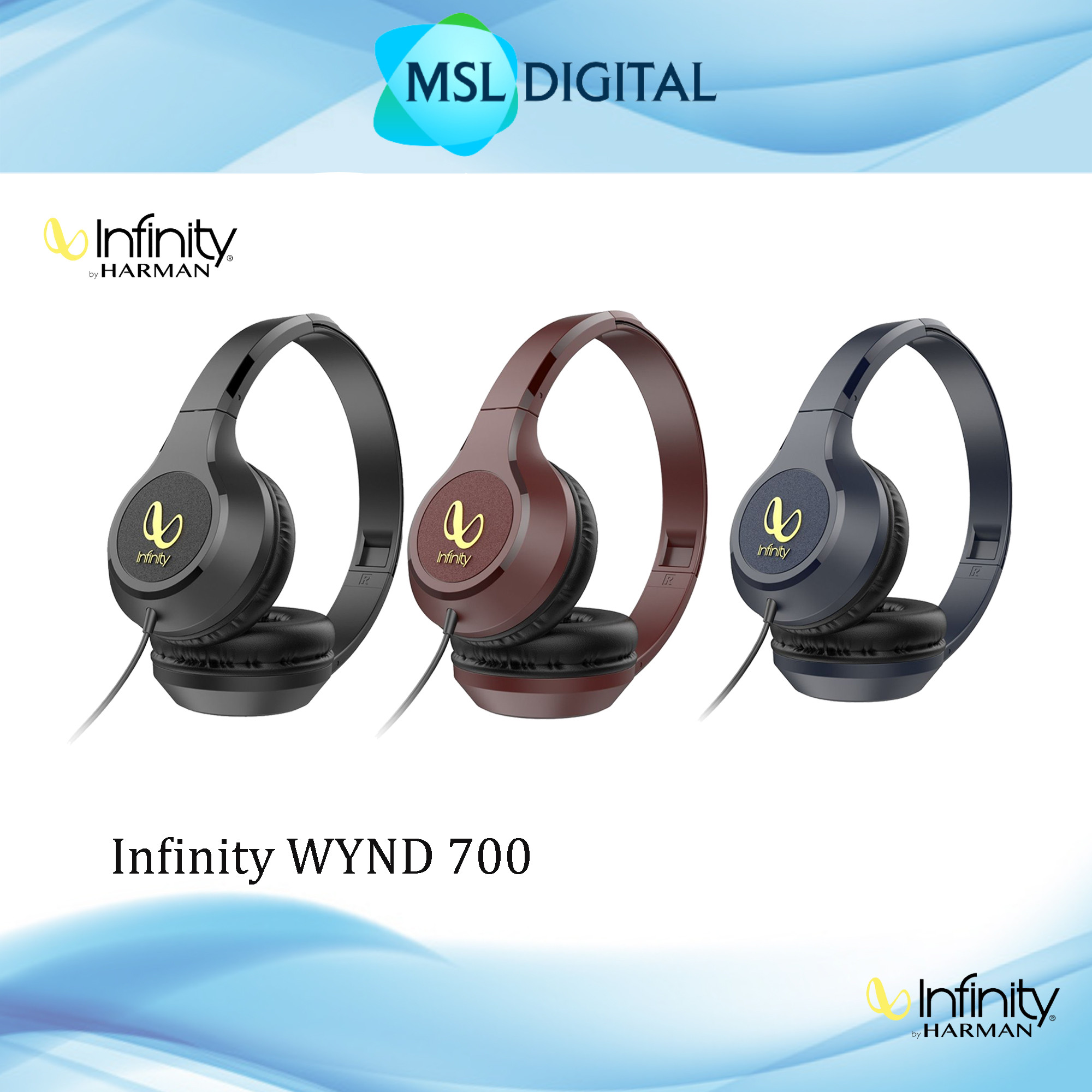 Infinity WYND 700 Wired on-ear headphones - MSL Digital Online Store