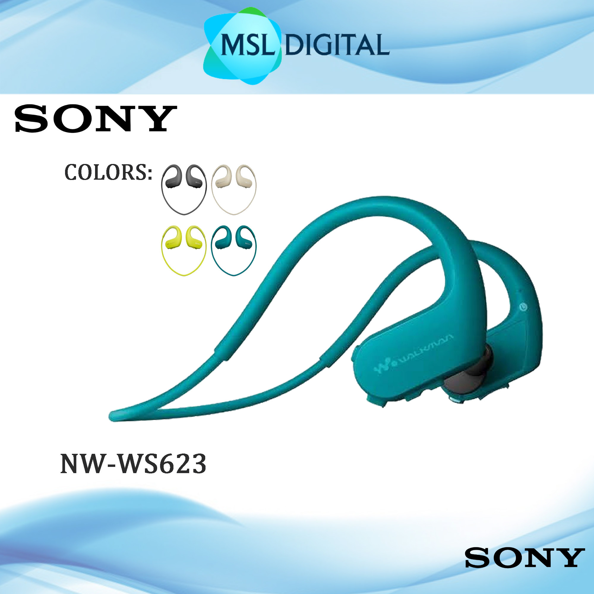Sony NW-WS623 Bluetooth Walkman MP3 Player Waterproof Dustproof with ...