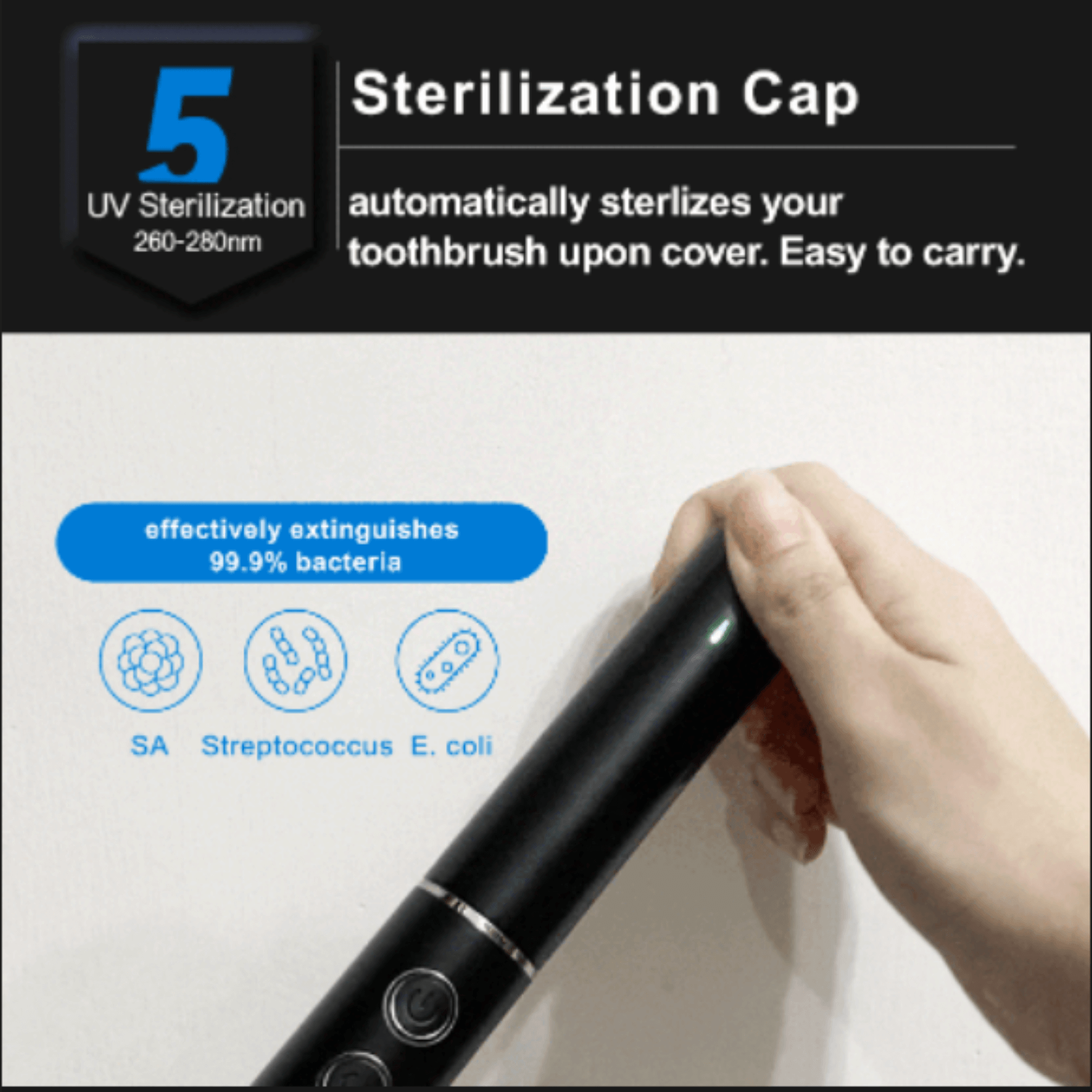 Future Lab Cold White Ultrasonic Toothbrush - MSL Digital Online Store