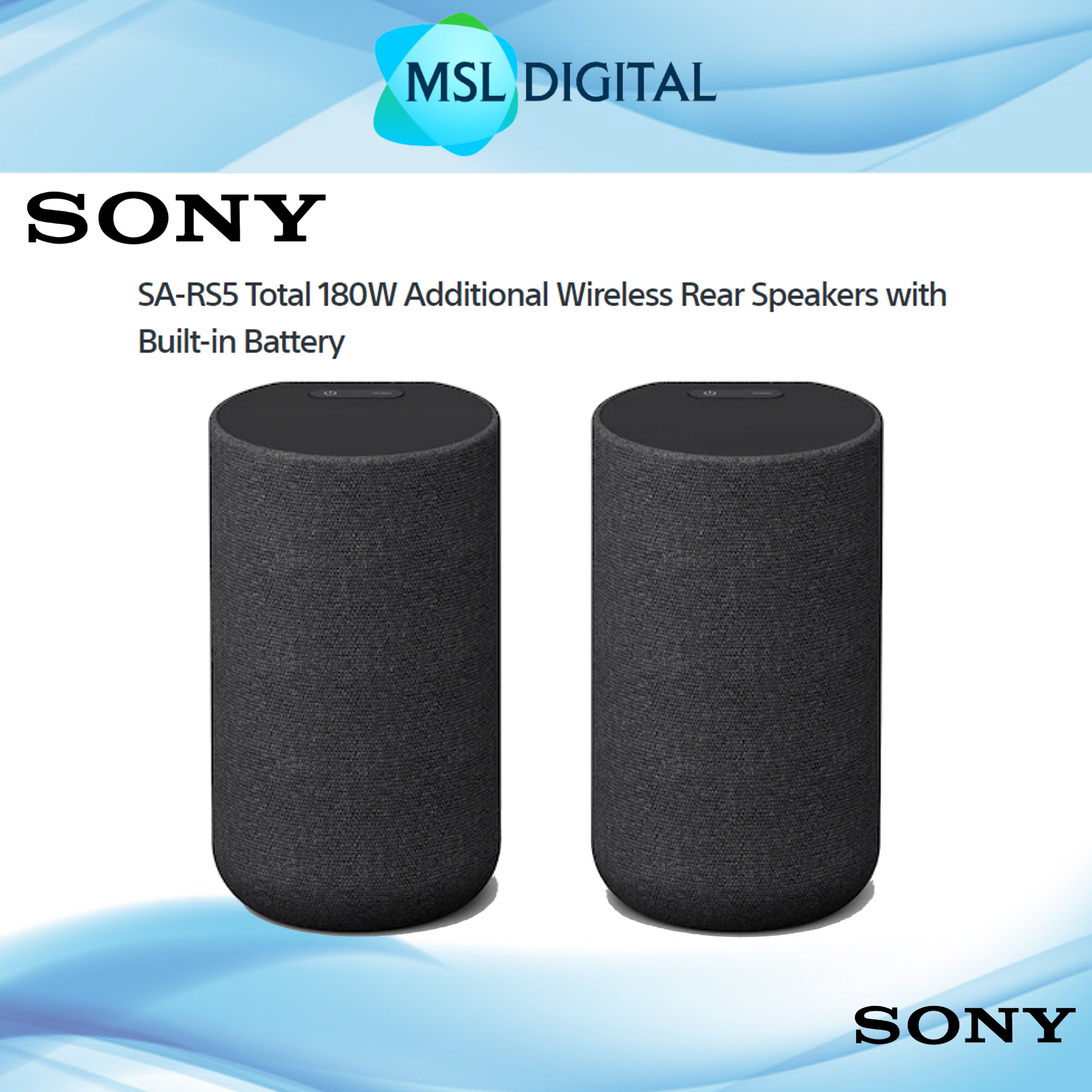 Sony SA-RS5 Wireless Rear Speakers - MSL Digital Online Store