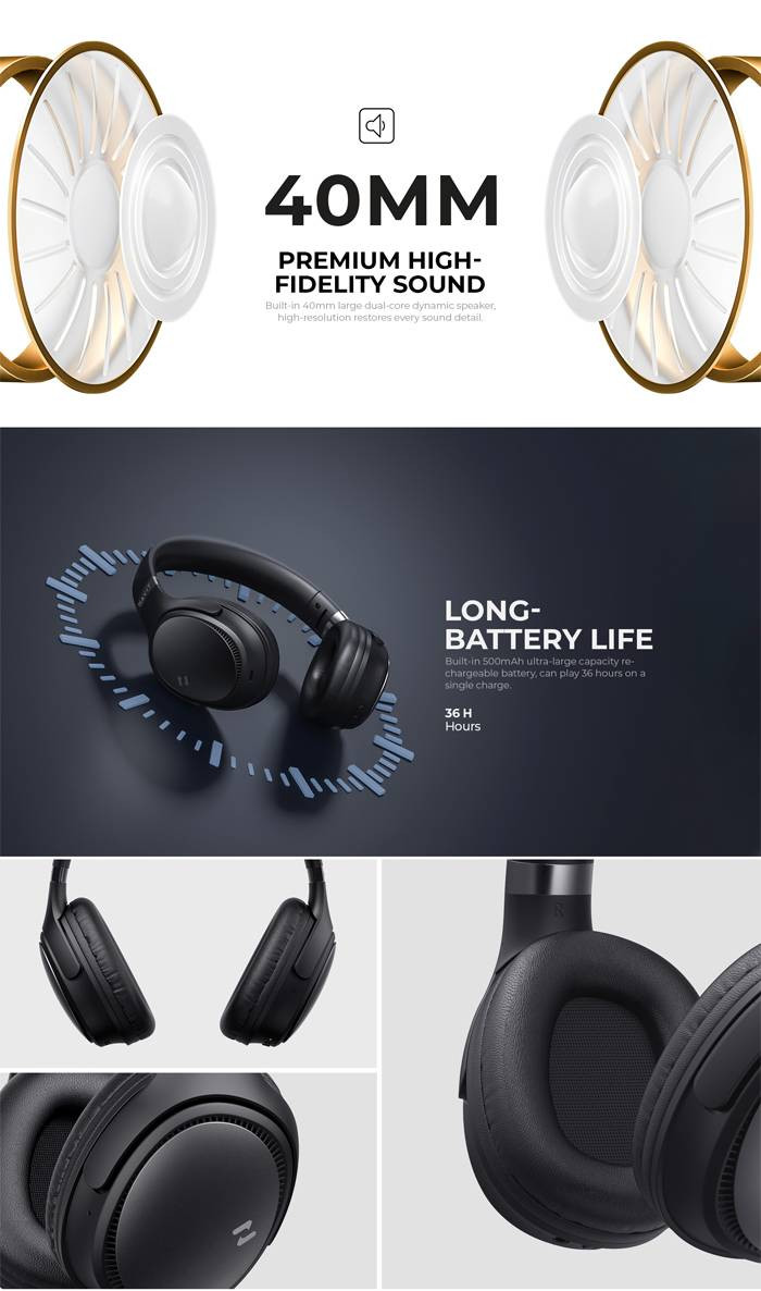 HAVIT H630BT Over-Ear Wireless Bluetooth Headphone Up to 36 Hours Music Playback - MSL Digital ...