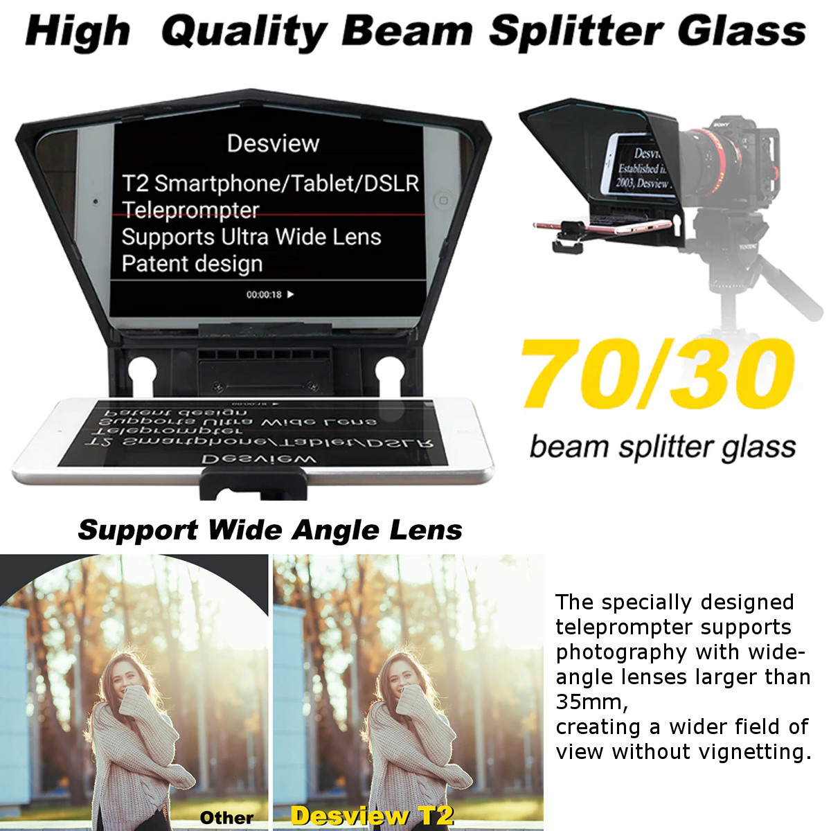 [PRE-ORDER 1 Week] Besview Desview T2 Teleprompter with Remote Control ...
