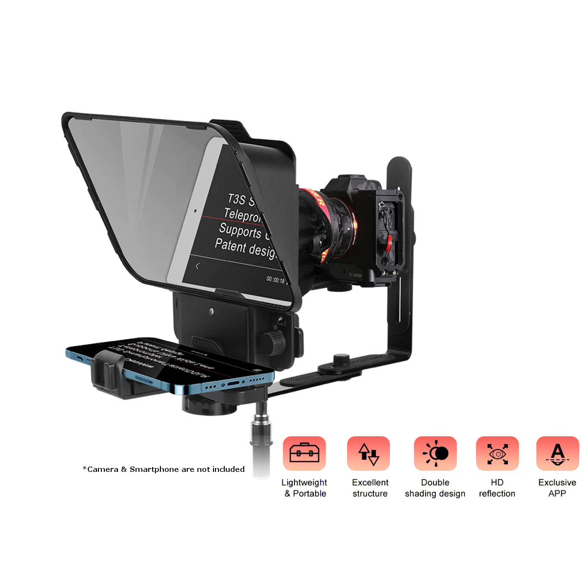 Desview T3S Teleprompter Promoting for Device up to 11” for Smartphone ...