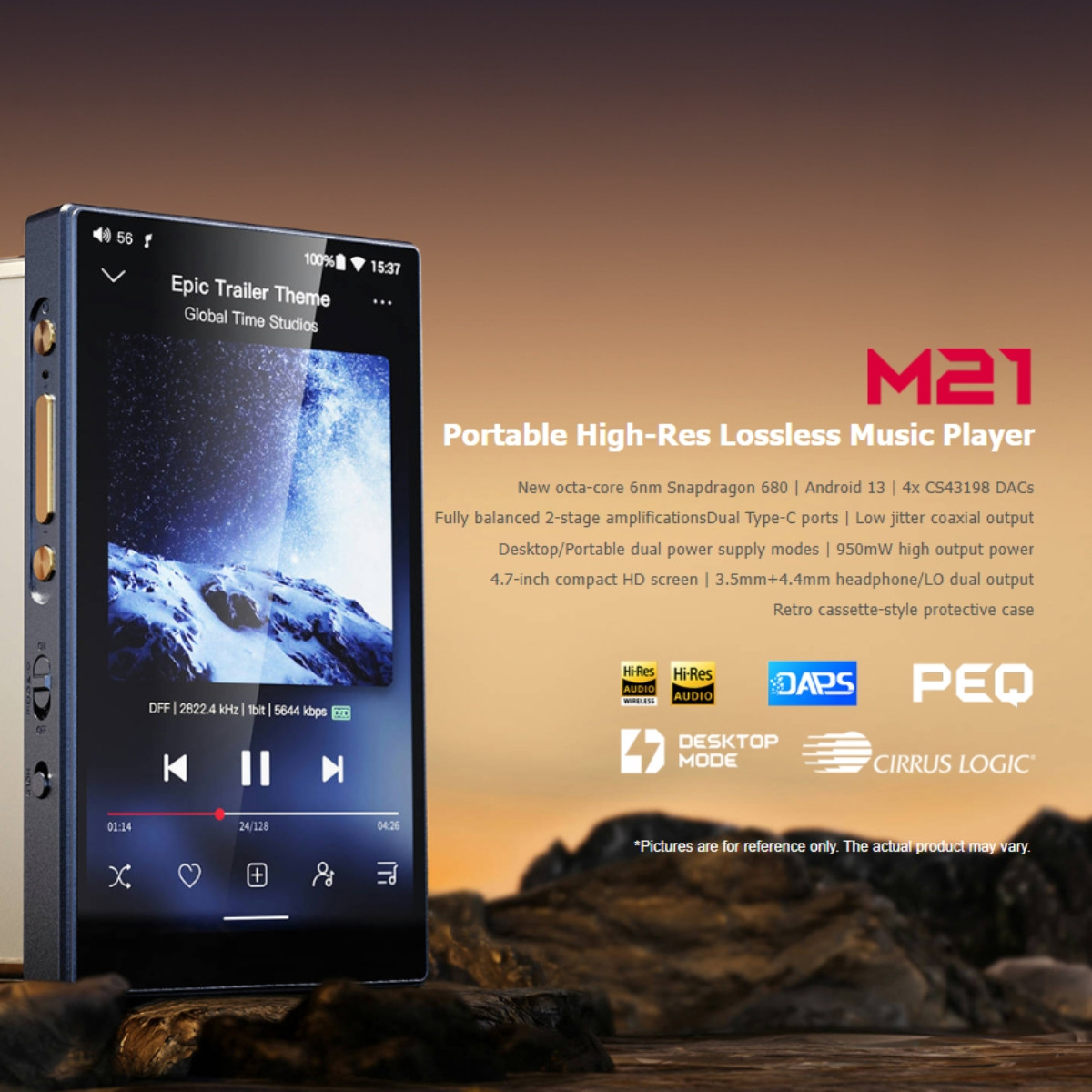 FiiO M21 Portable High-Res Lossless Music Player | Quad DAC Setup ...