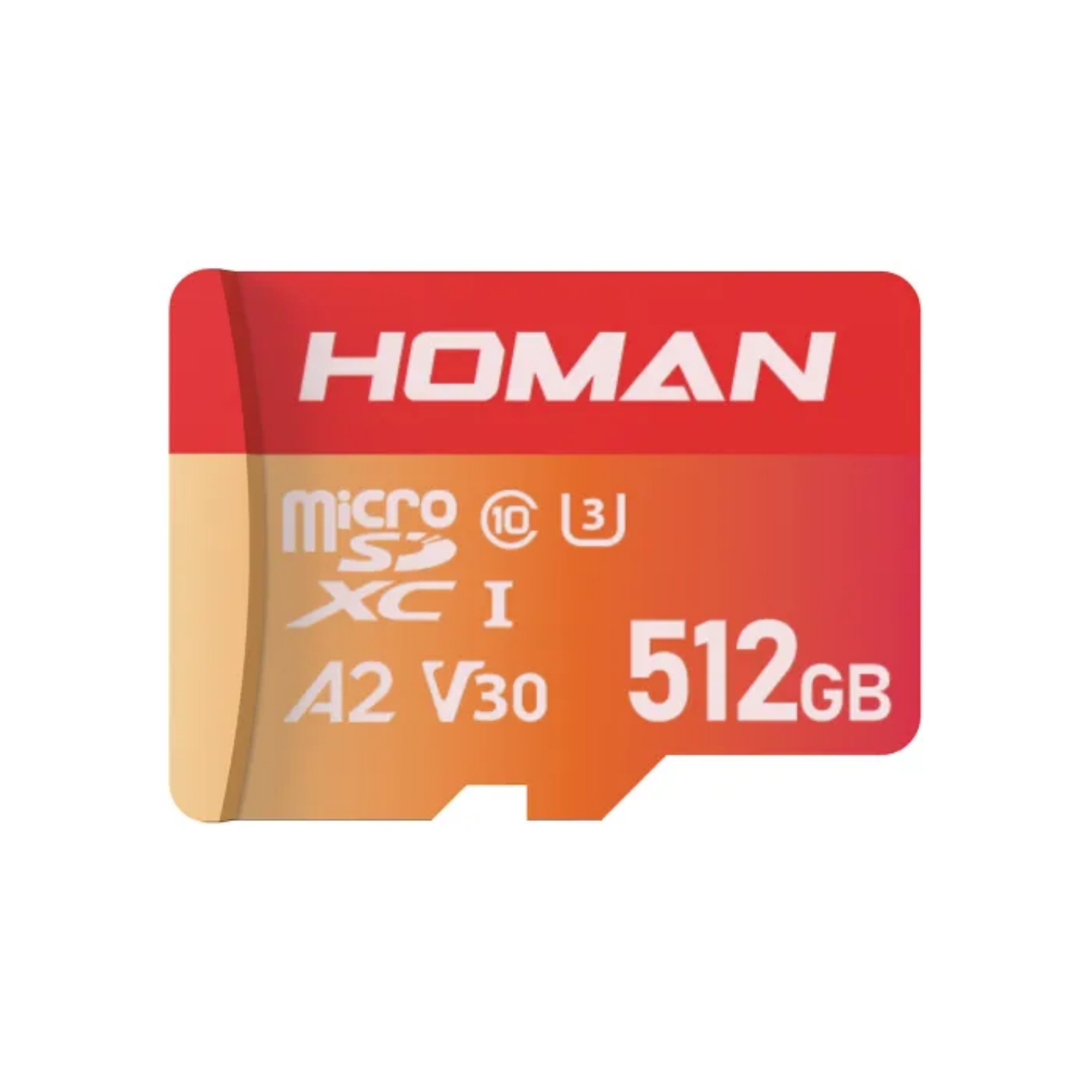 HOMAN UHS-I MicroSD Card A2 (180MB/s Class 10 U3 V30) - 512GB - MSL ...