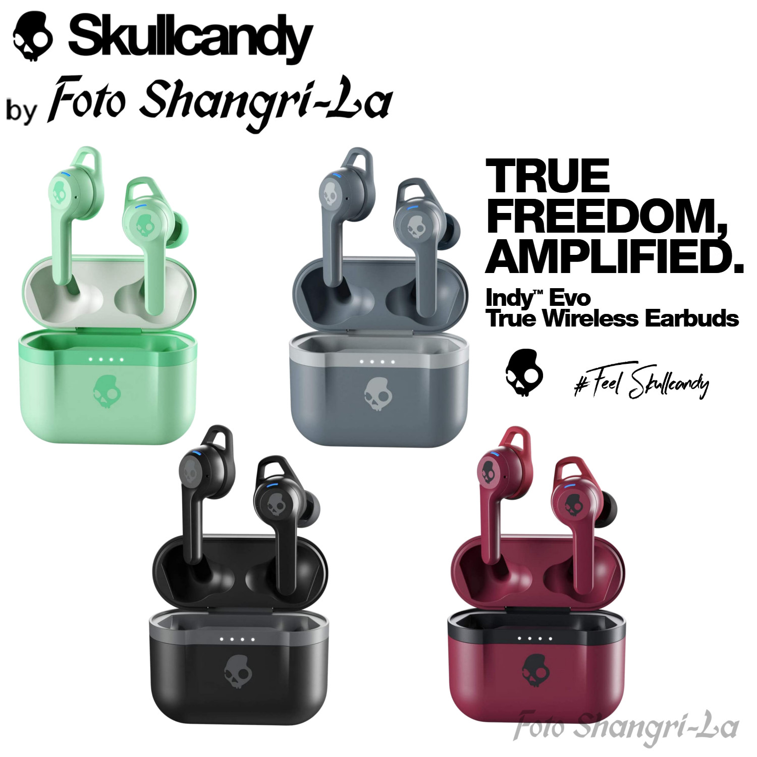 Skullcandy Indy Evo True Wireless Earbuds In-Ear Headphones with IP55 ...