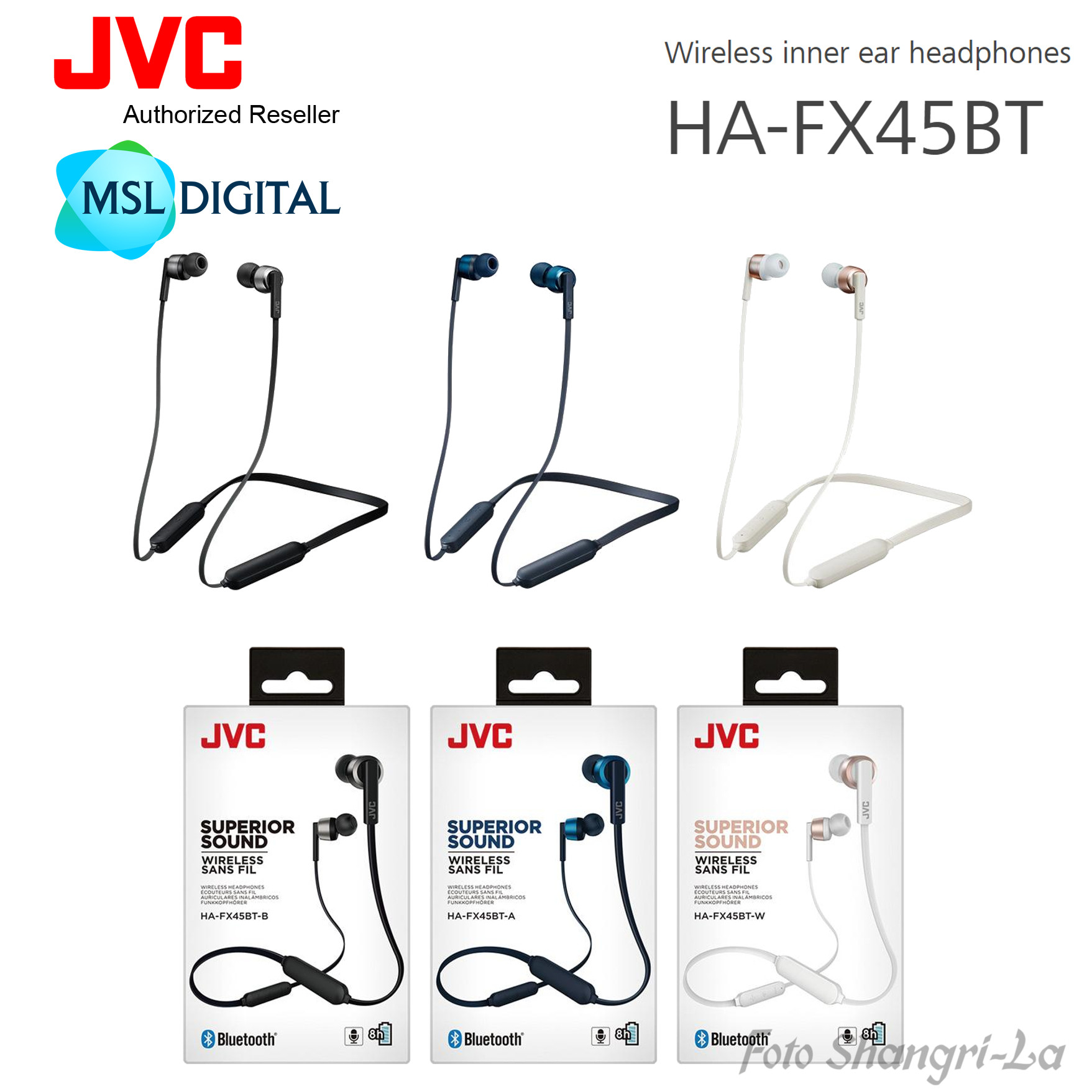 JVC HA-FX45BT Wireless inner ear headphones - MSL Digital Online Store