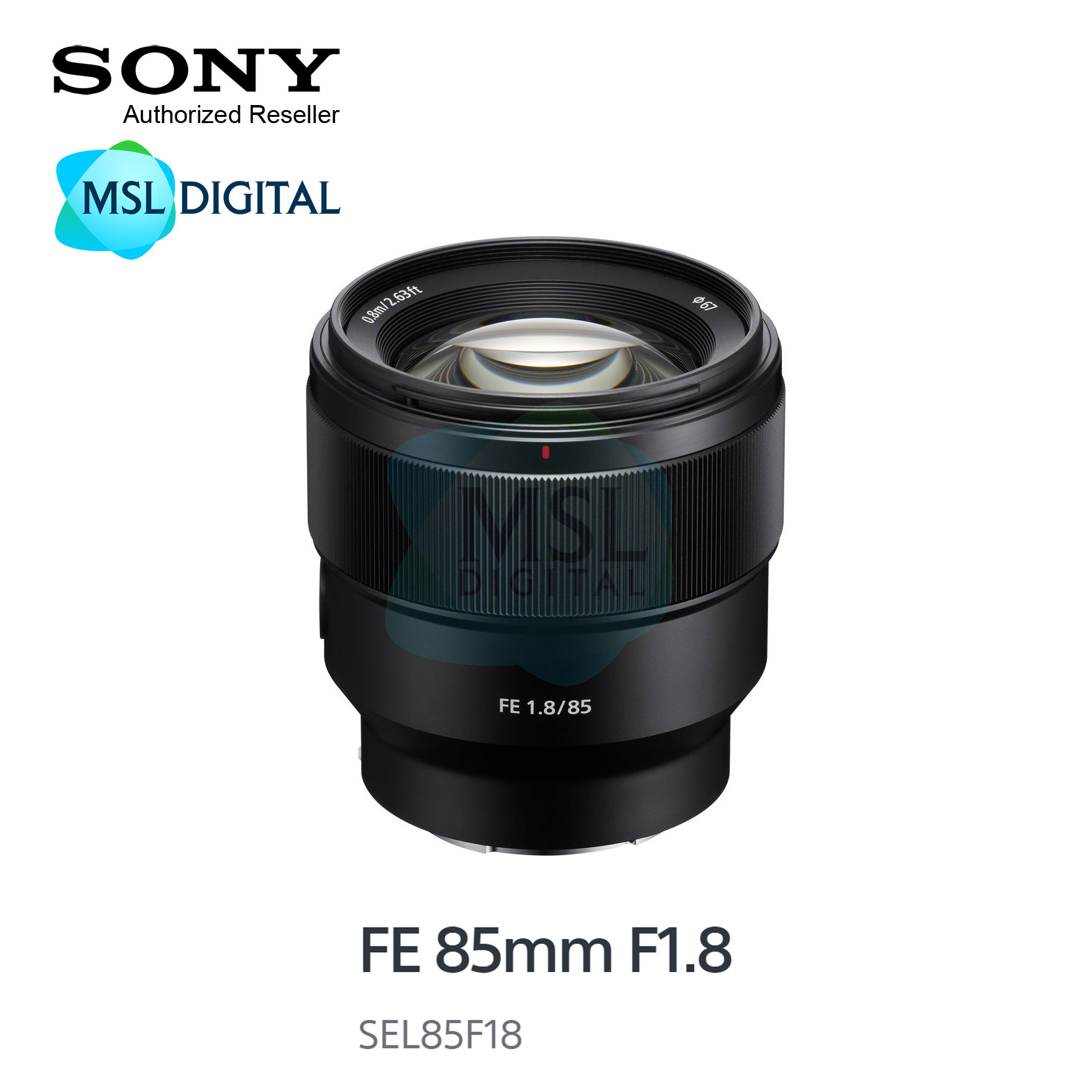 Sony FE 85mm F1.8 E-Mount Full-Frame Format Mid-range telephoto prime ...