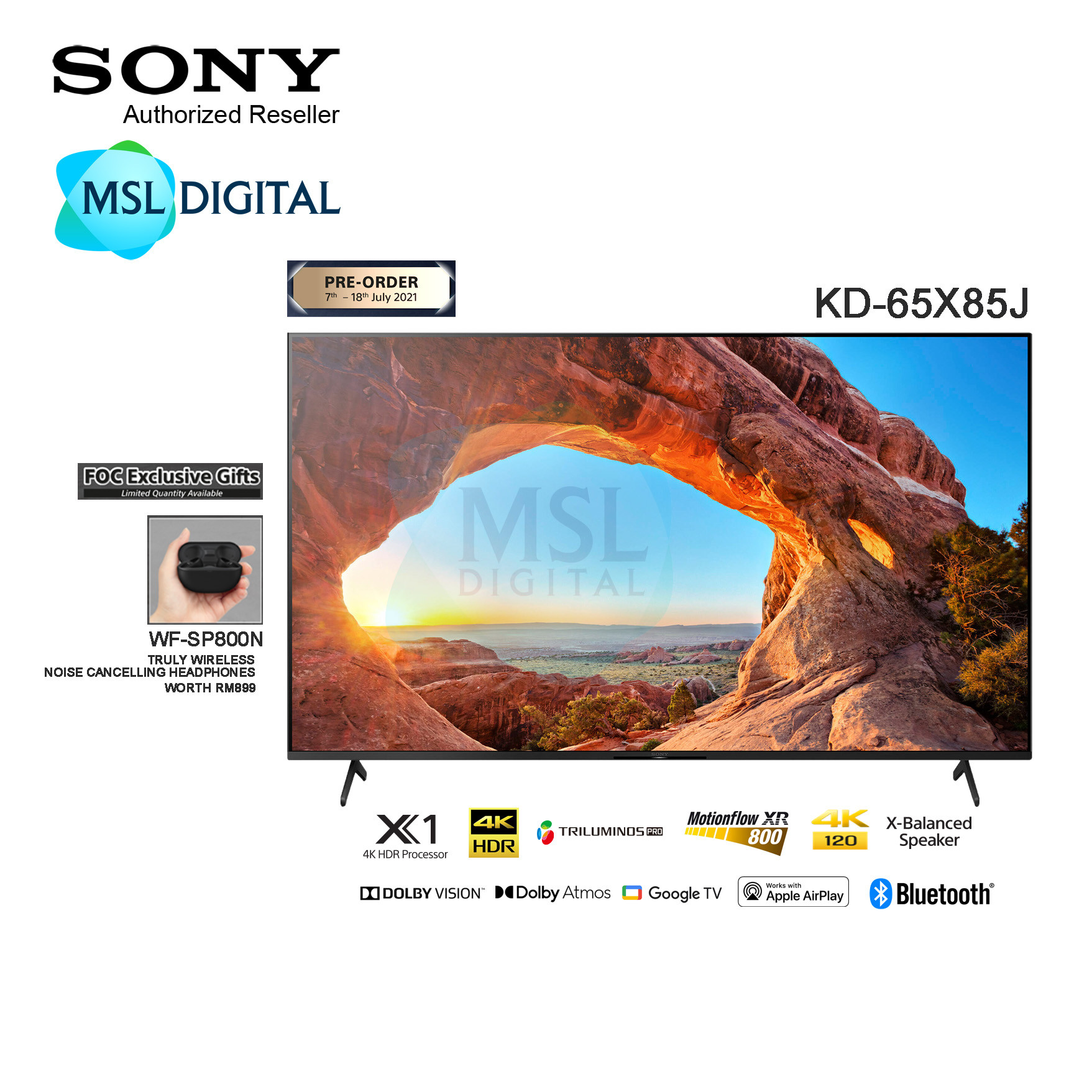 SONY BRAVIA 65" X85J 4K Ultra HD | High Dynamic Range (HDR) | Smart TV ...