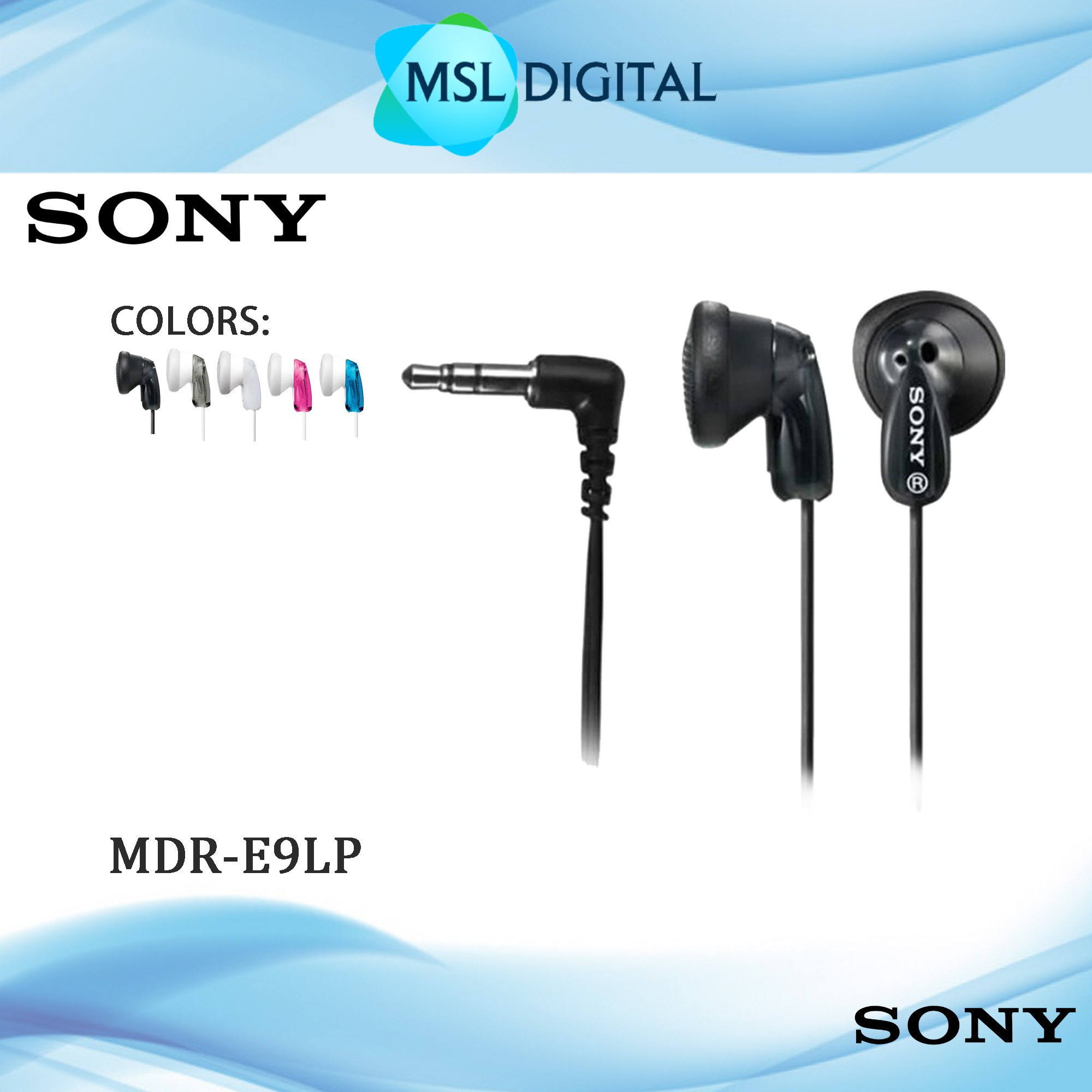 Sony MDR-E9LP Stereo In-Ear Earphone Earbuds 1.2 Meter with 3.5mm L ...