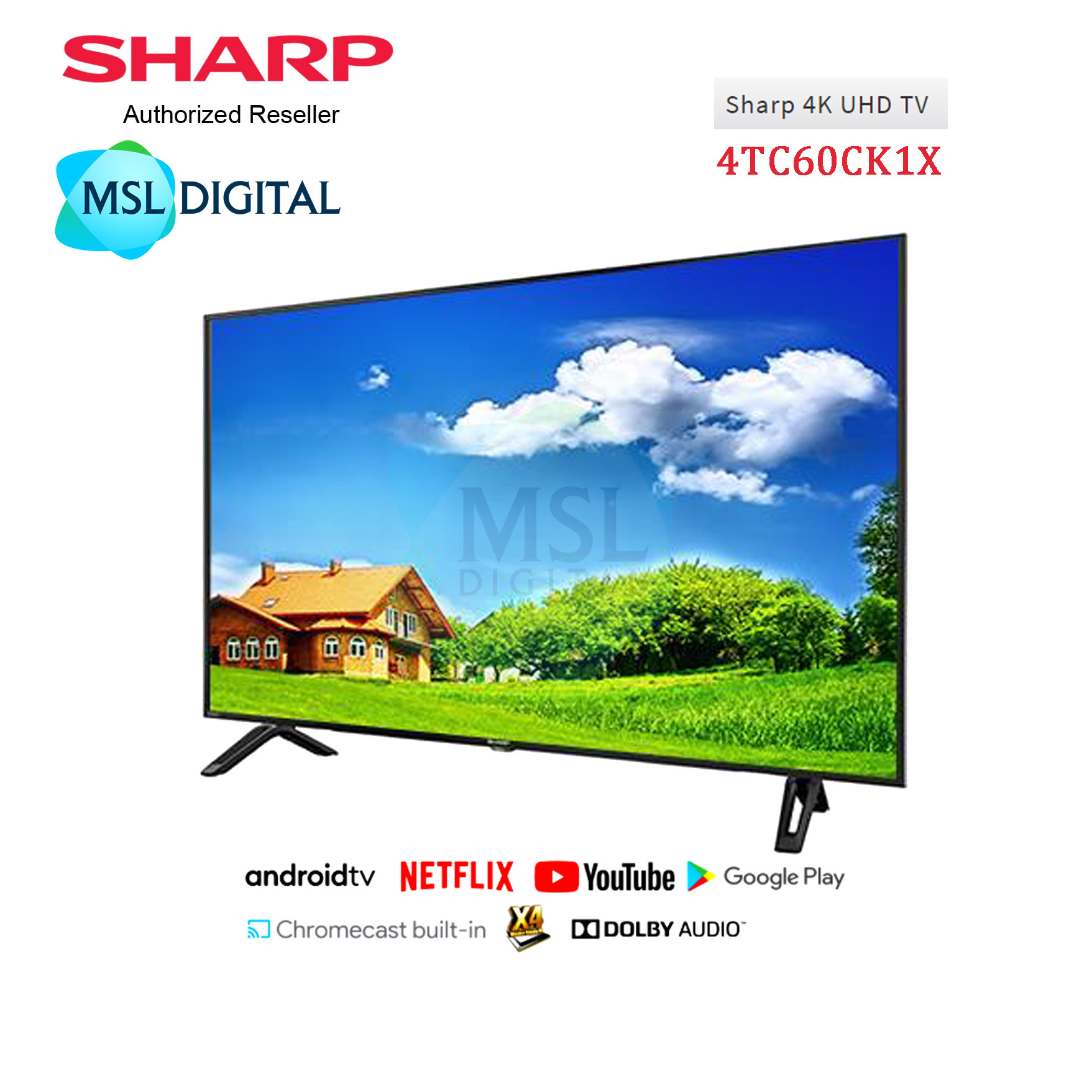 SHARP AQUOS 60 Inch 4K UHD Android TV - 4TC60CK1X - MSL Digital Online ...