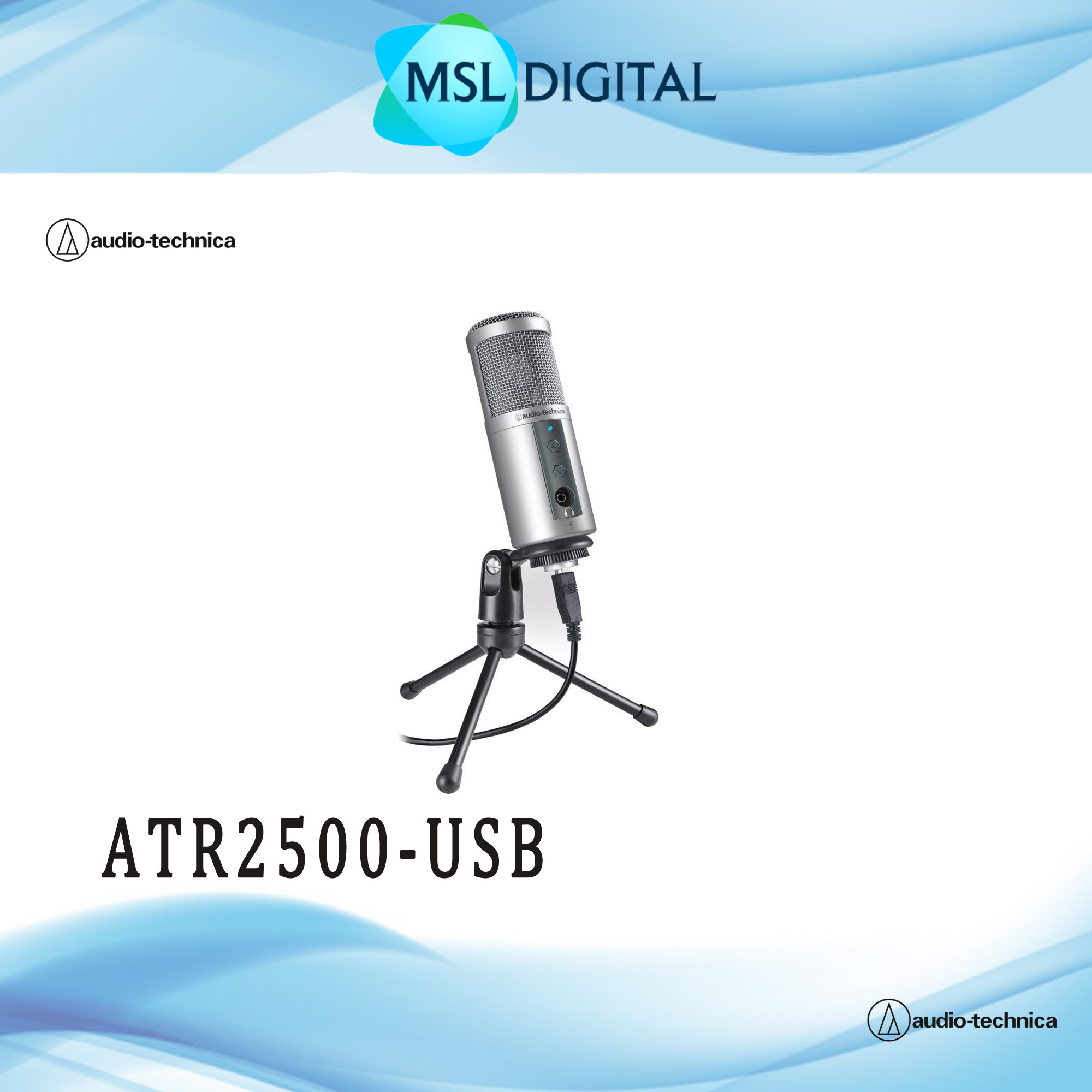 Audio Technica ATR2500-USB Cardioid Condenser USB Microphone Low Self ...