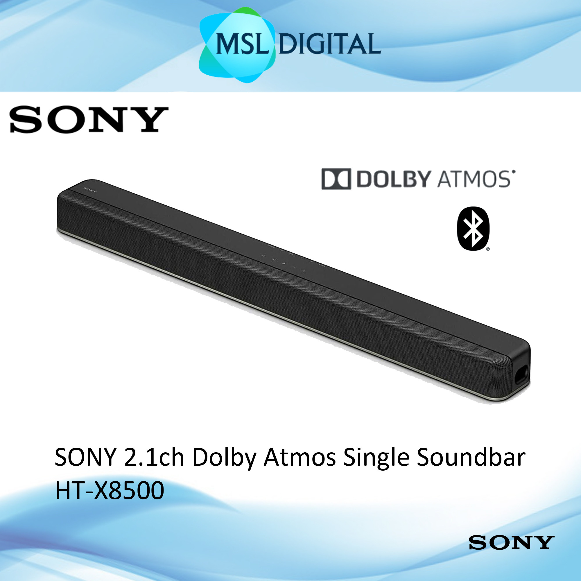 Sony HT-X8500 2.1ch Dolby Atmos®/DTS:X® Single Soundbar with built-in ...