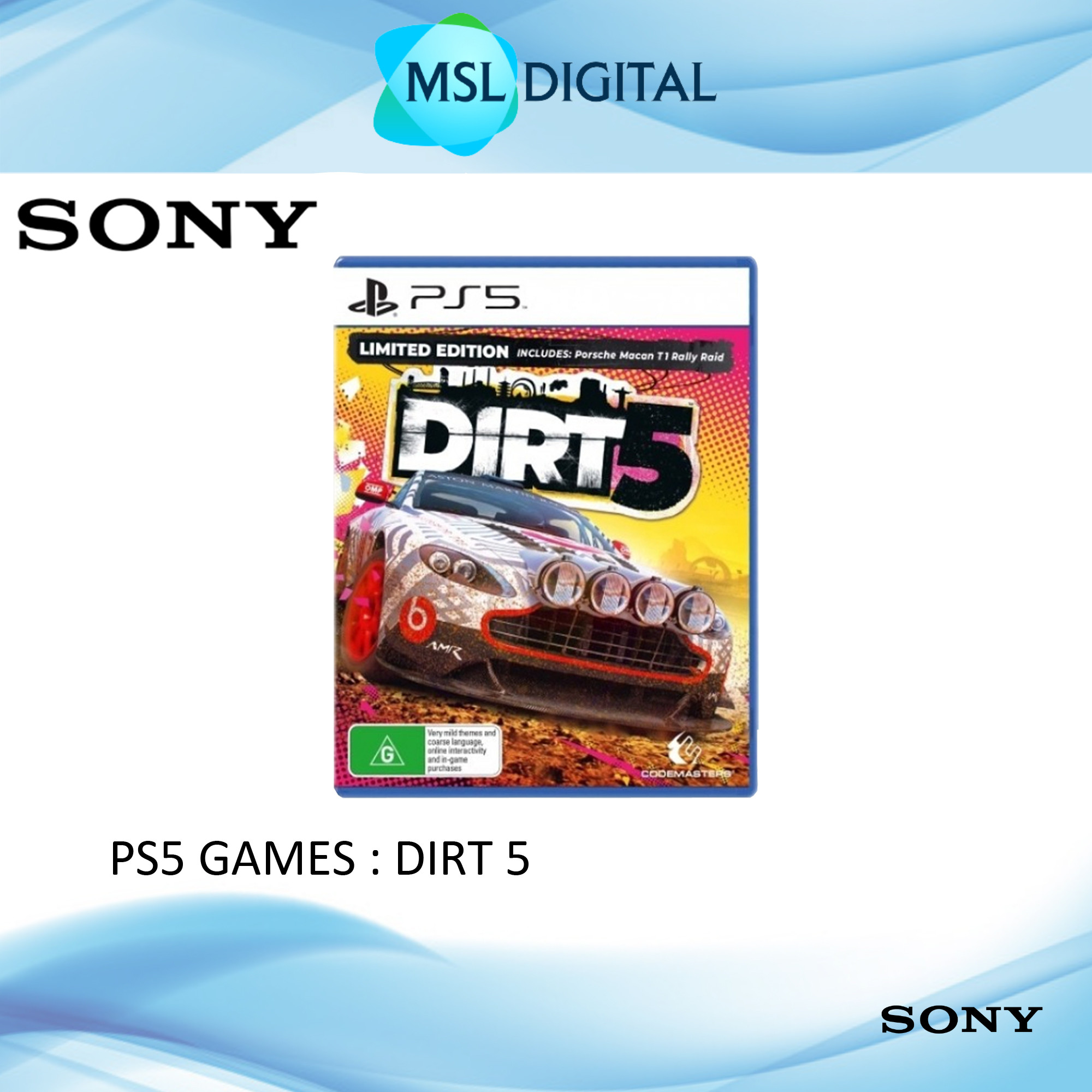 Sony PS5 Game Dirt 5 Day One Edition - MSL Digital Online Store