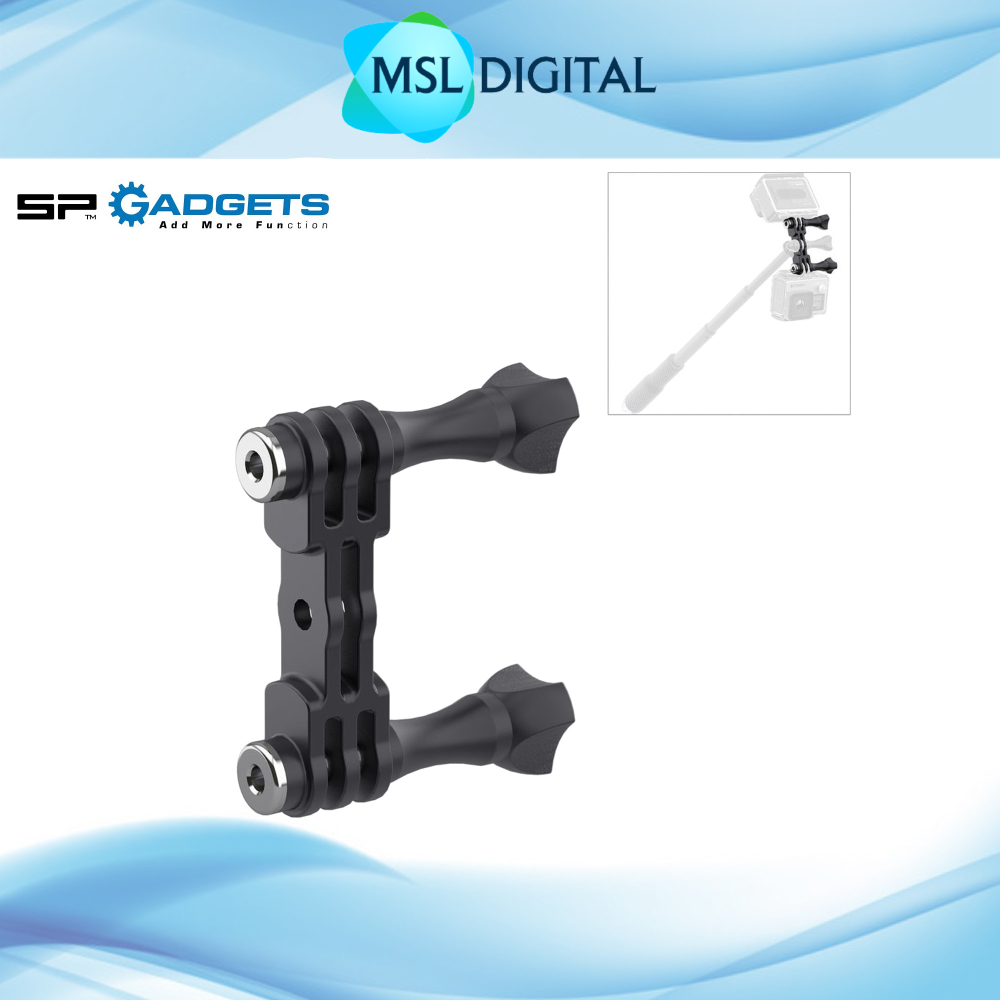 SP Gadgets Dual Mount for GoPro [Mounts Two GoPros or Accessories at ...