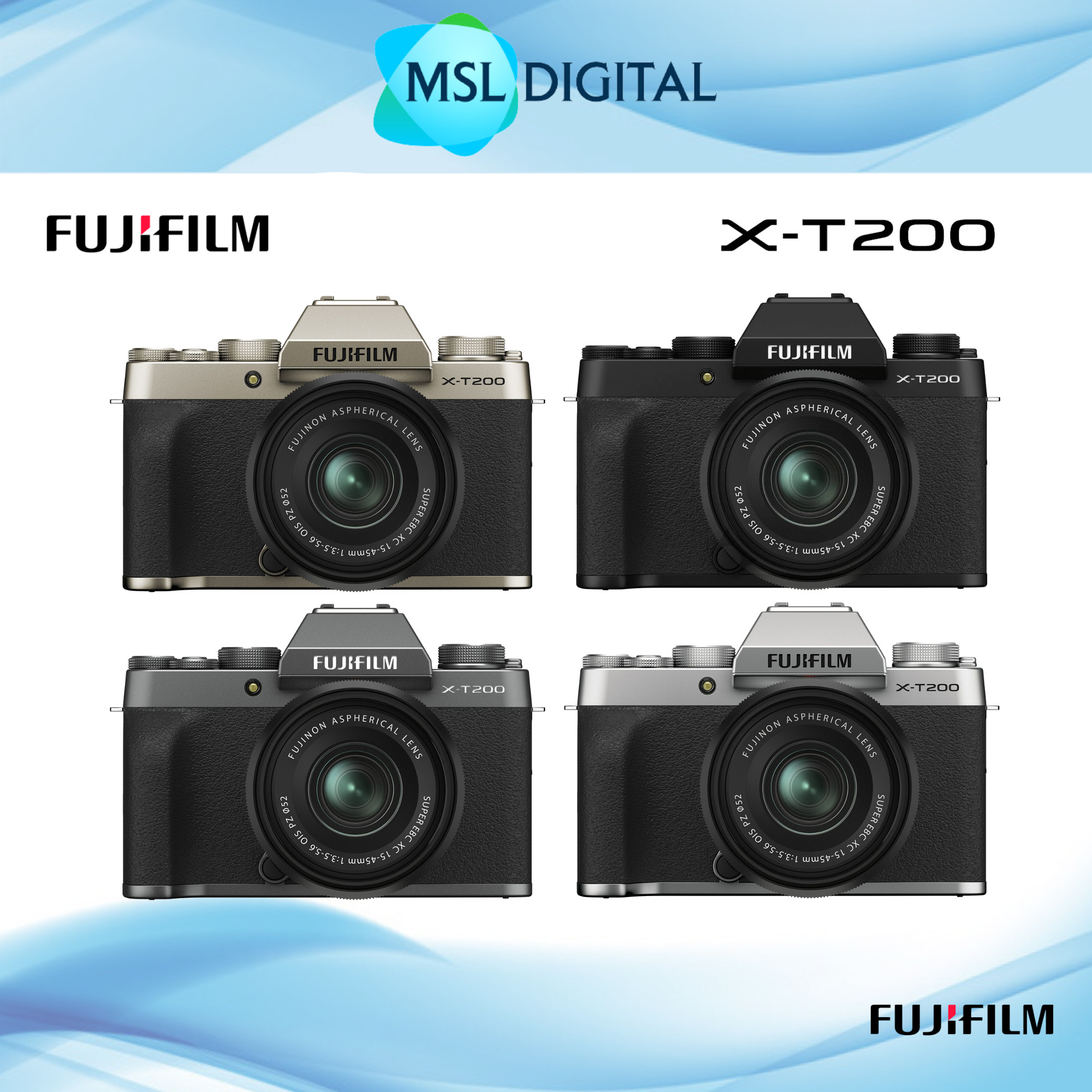 FUJIFILM X-T200 Mirrorless Digital Camera with 15-45mm Lens [FREE 32GB ...