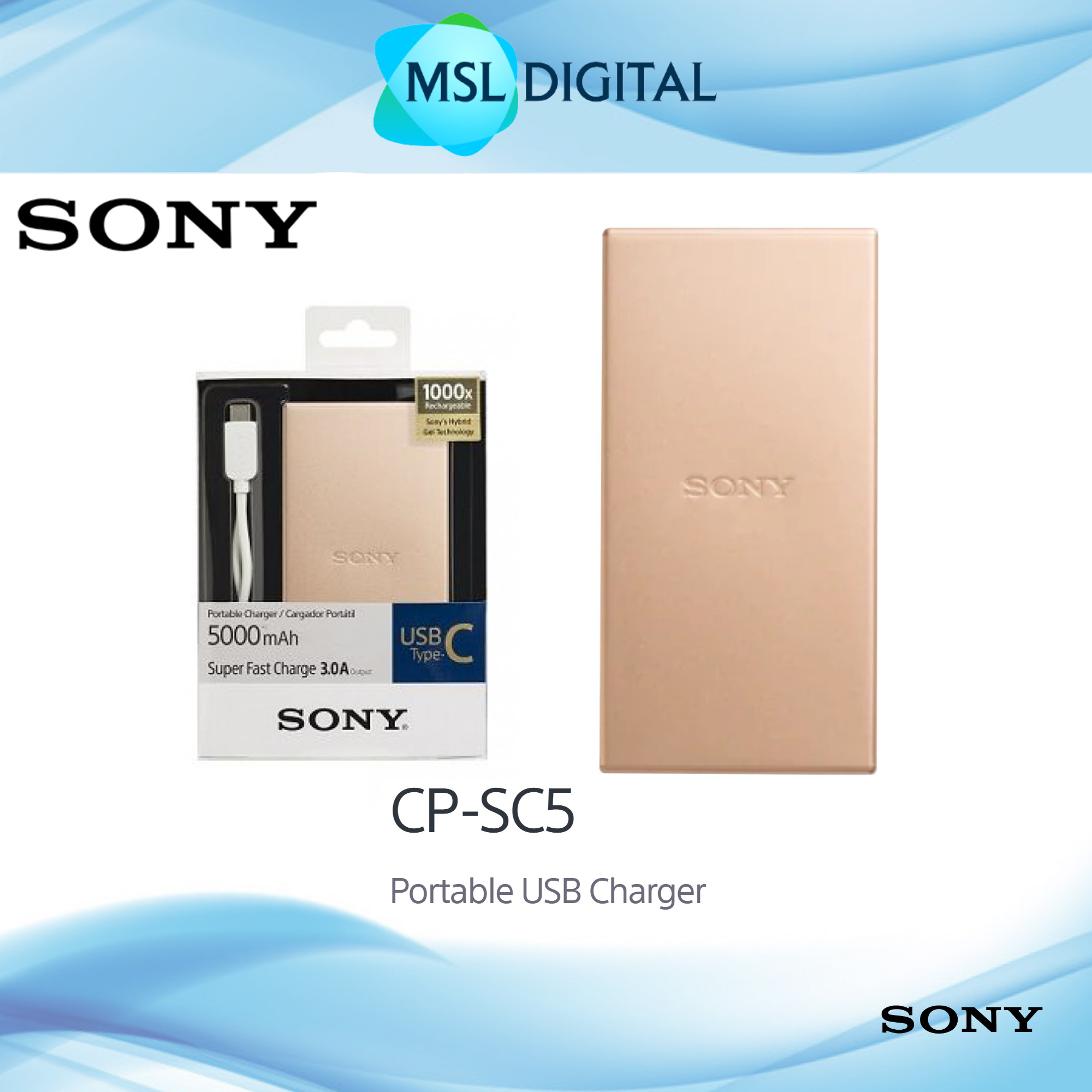 Sony CP-SC5 5000mAh super fast charge power bank - MSL Digital Online Store