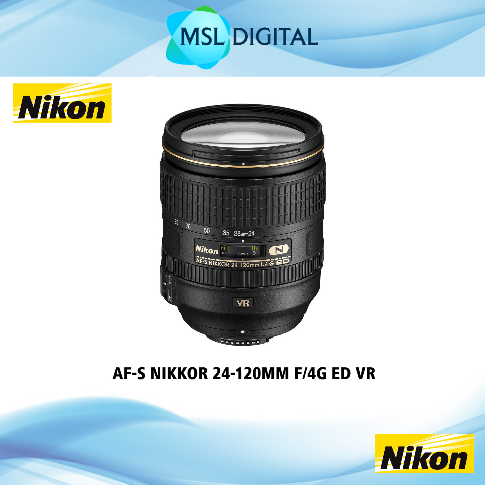 Nikon AF-S NIKKOR 24-120mm f/4G ED VR Lens (DISPLAYED NEW LENS) - MSL ...