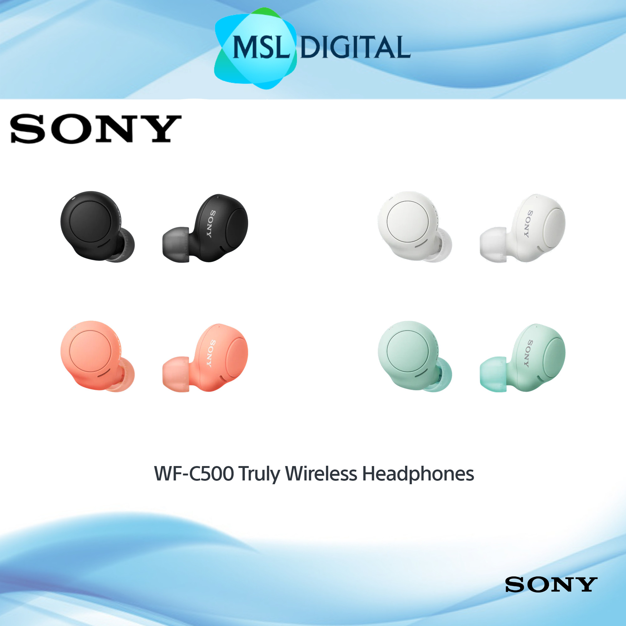 Sony WF-C500 Truly Wireless Headphones |20 hours Battery Life | IPX4 ...