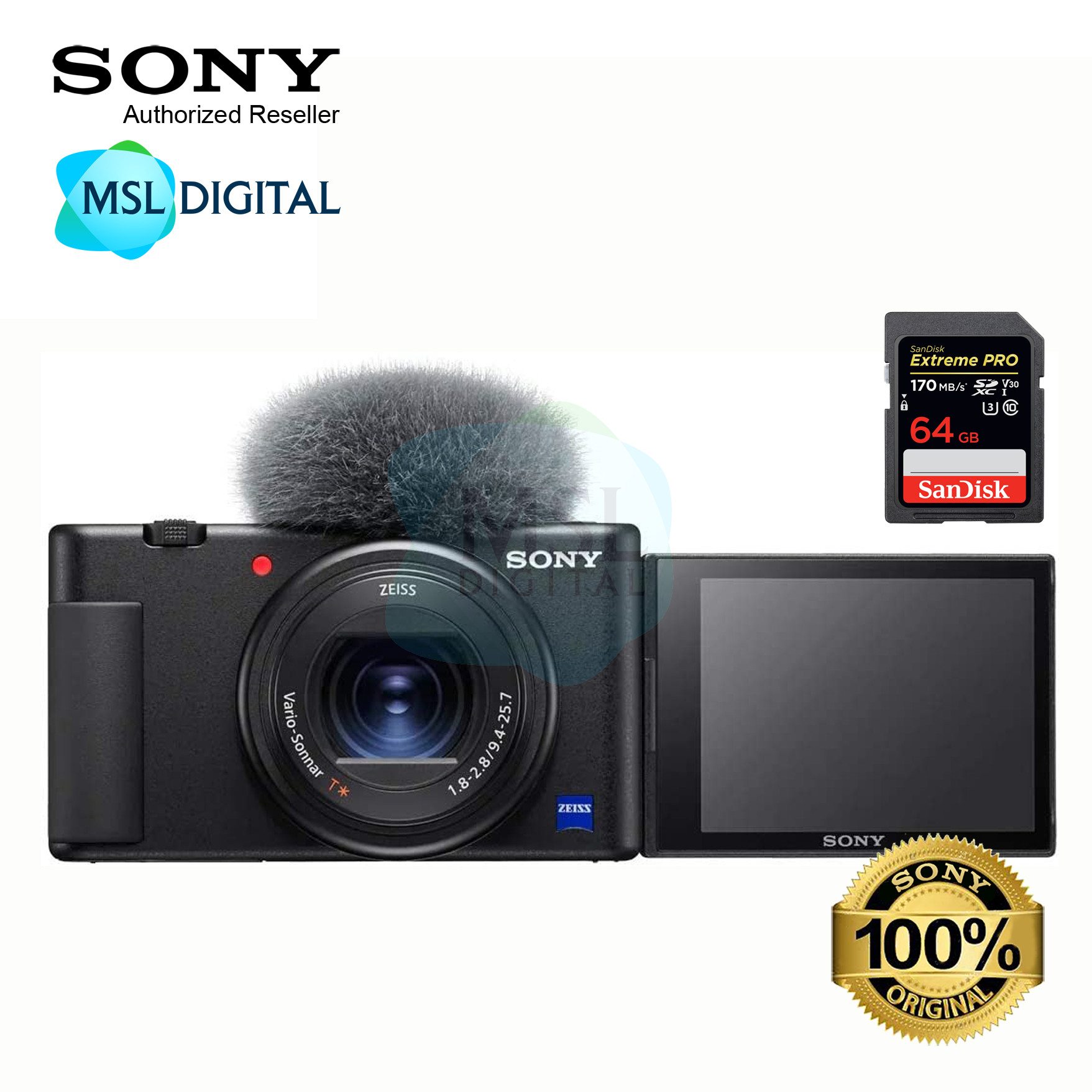 Sony ZV-1 / ZV1 Digital Camera with 4K HDR | Zeiss Lens | 1.0'' Exmor ...
