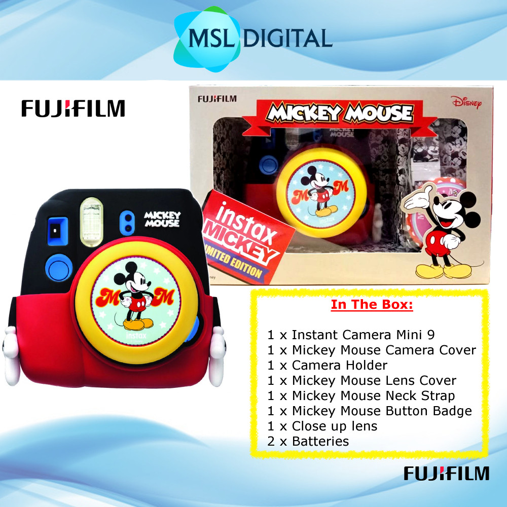 Fujifilm Instax Mini 9 Instant Camera Mickey Mouse [Instax Mickey ...