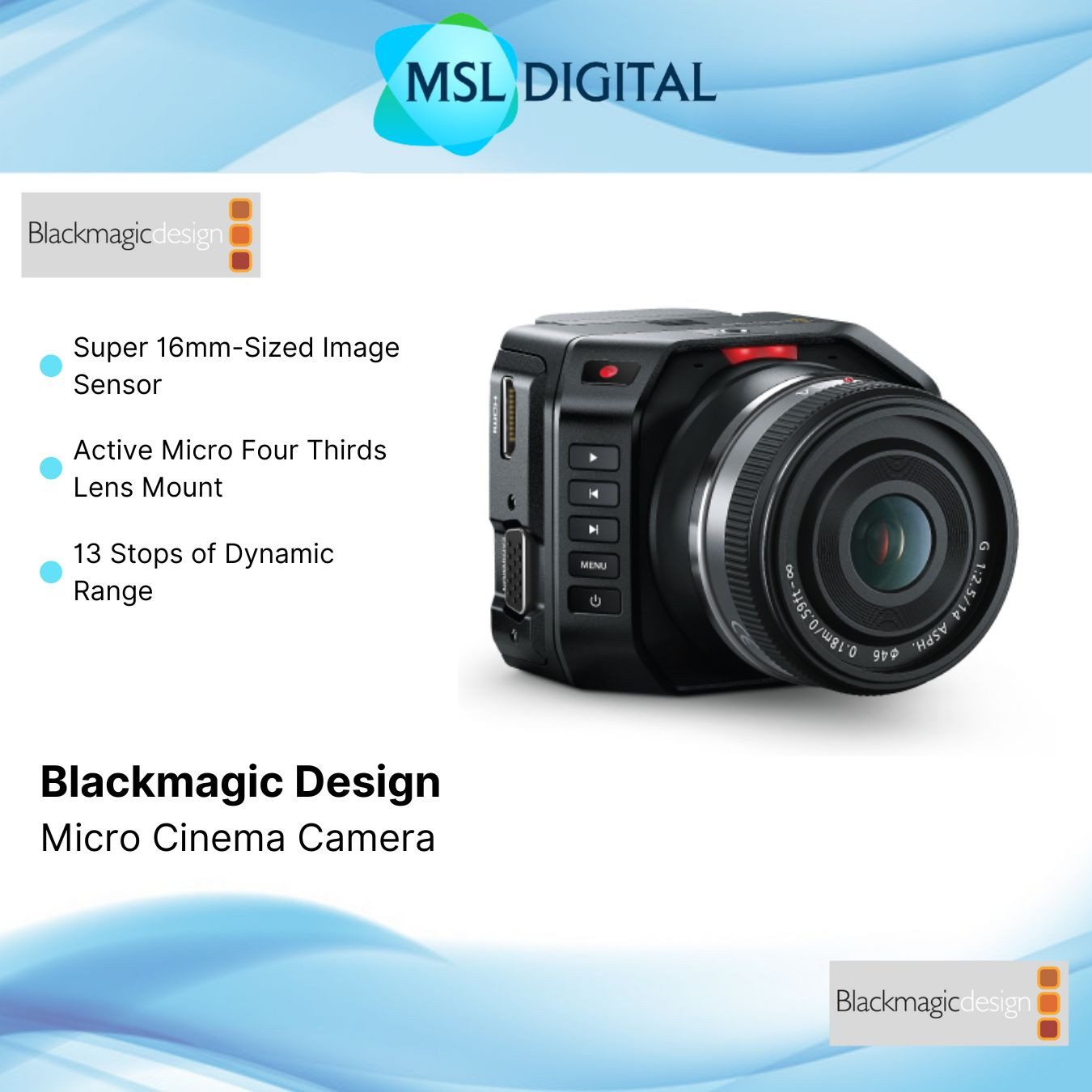 Blackmagic Design Micro Cinema Camera - MSL Digital Online Store