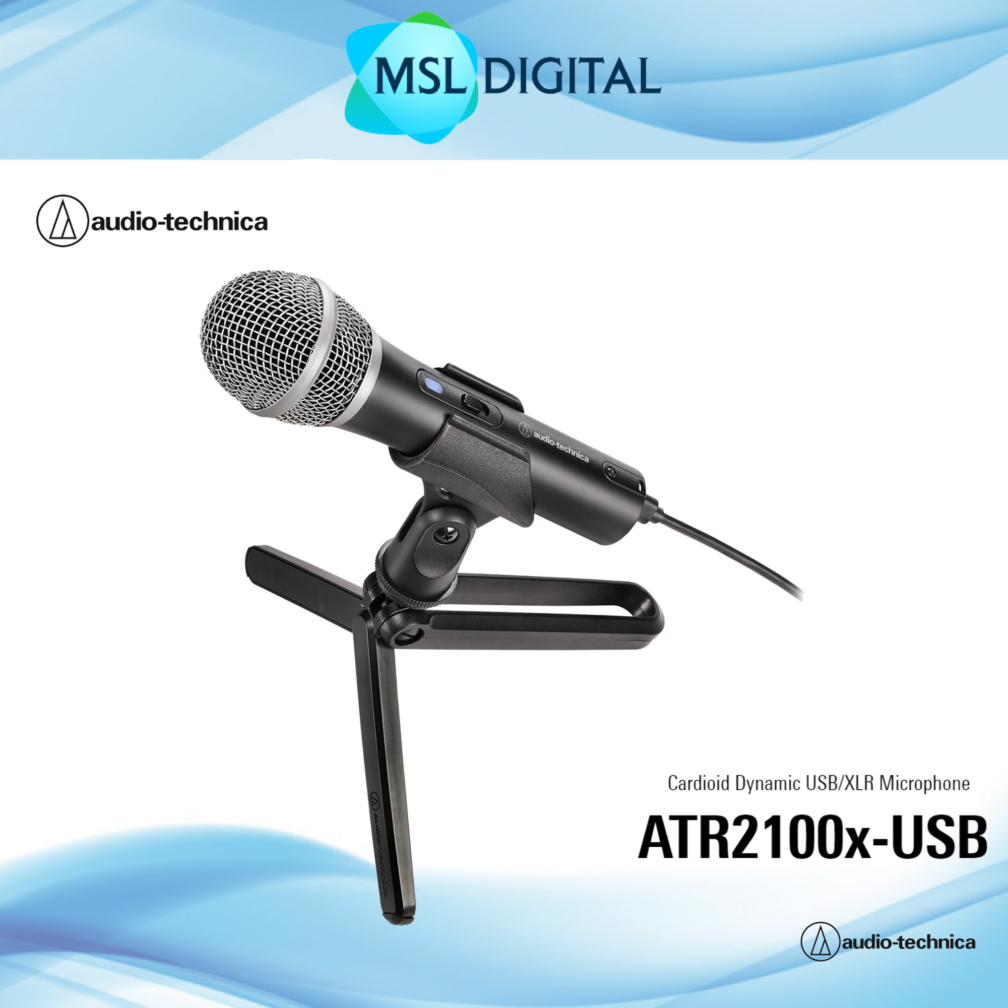 Audio Technica ATR-2100x Cardioid Dynamic USB / XLR Microphone - MSL ...