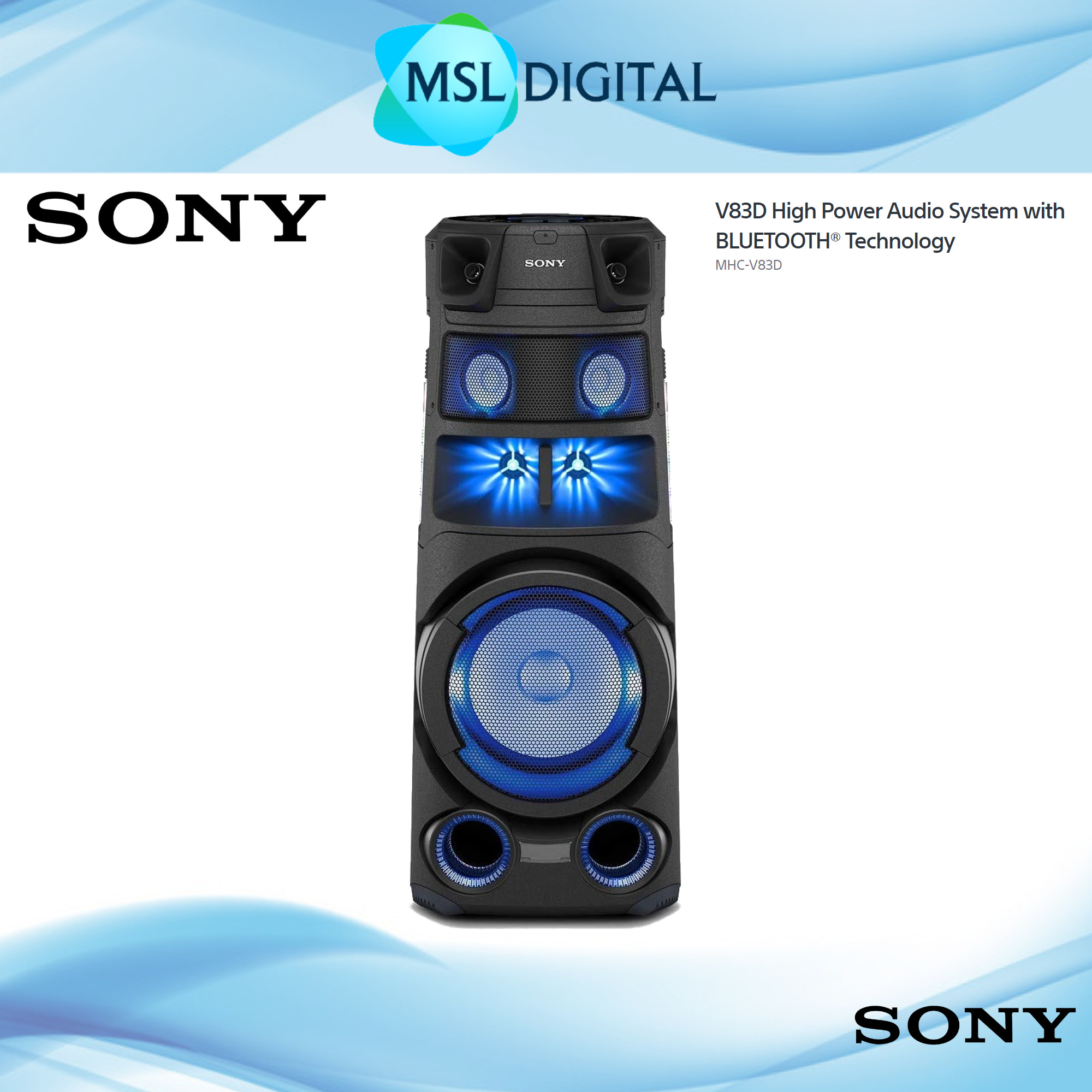 Sony MHC-V83D Bluetooth Party Speaker - MSL Digital Online Store