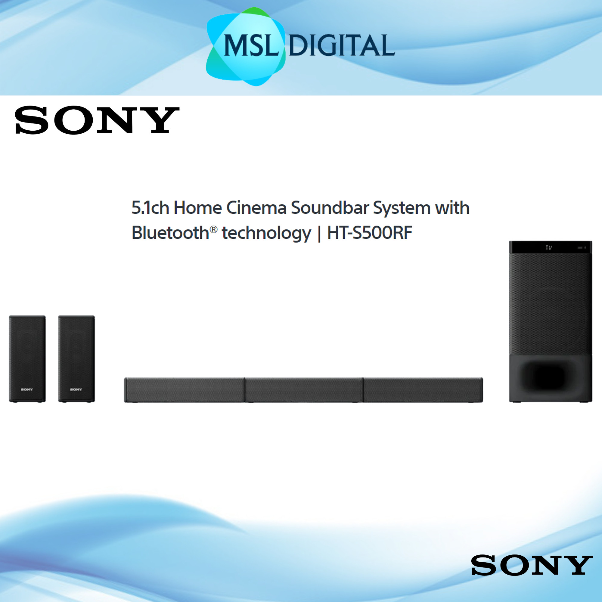 Sony HT-S500RF 5.1ch Home Cinema Soundbar - MSL Digital Online Store