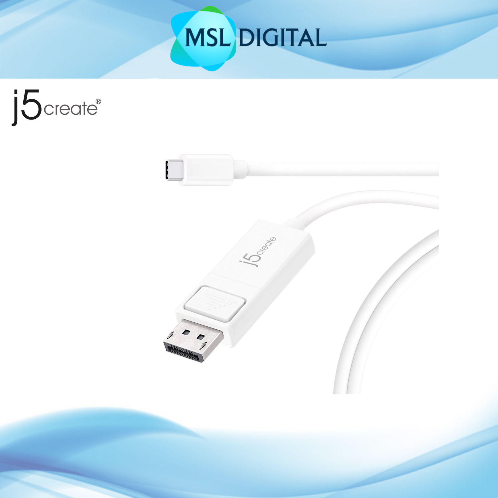 J5 create USB Type-C to 4K displayport cable - JCA141 - MSL Digital ...