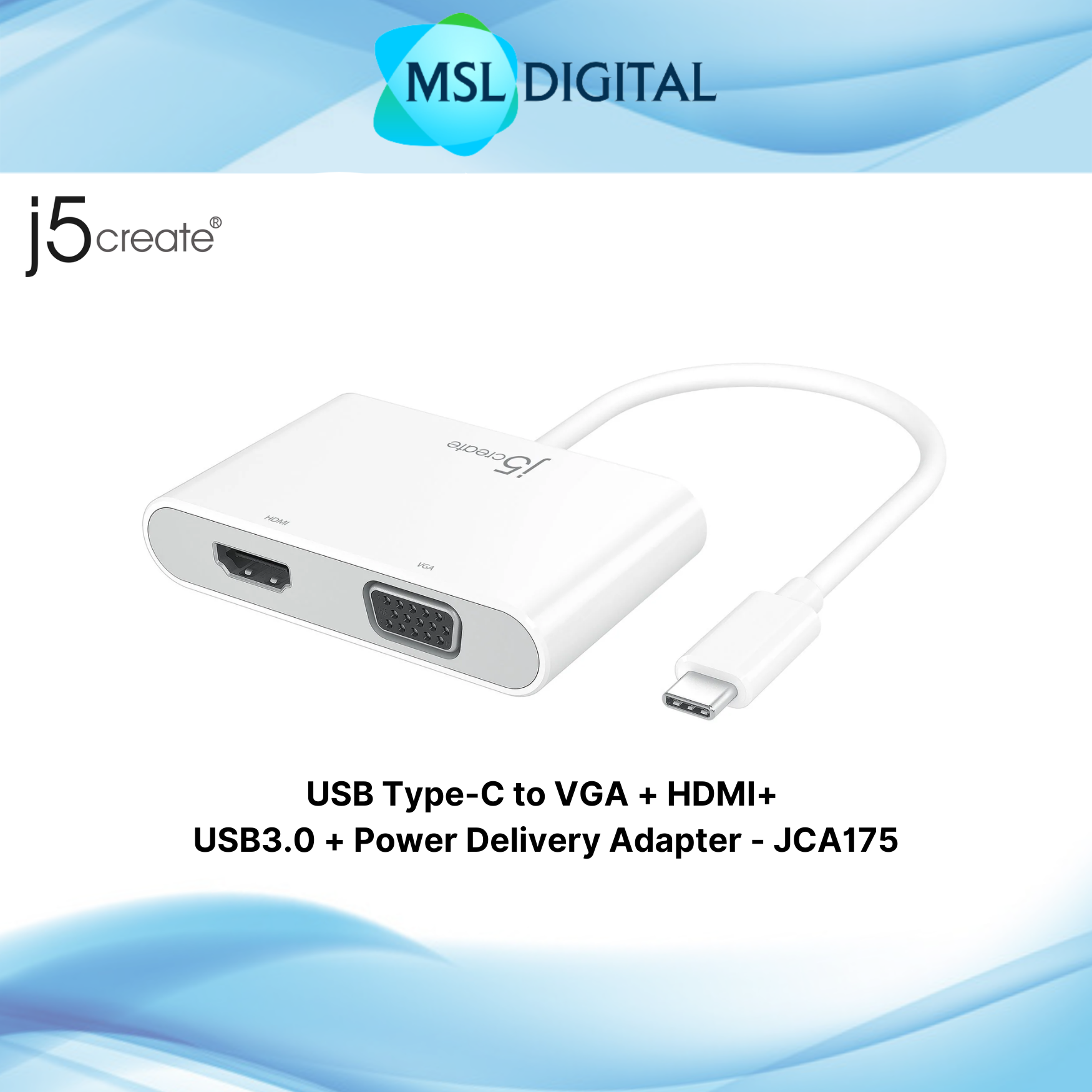 J5 create USB Type-C to VGA + HDMI + USB3.0 + Power delivery multi ... J5 create USB Type-C to VGA + HDMI + USB3.0 + Power delivery multi ...