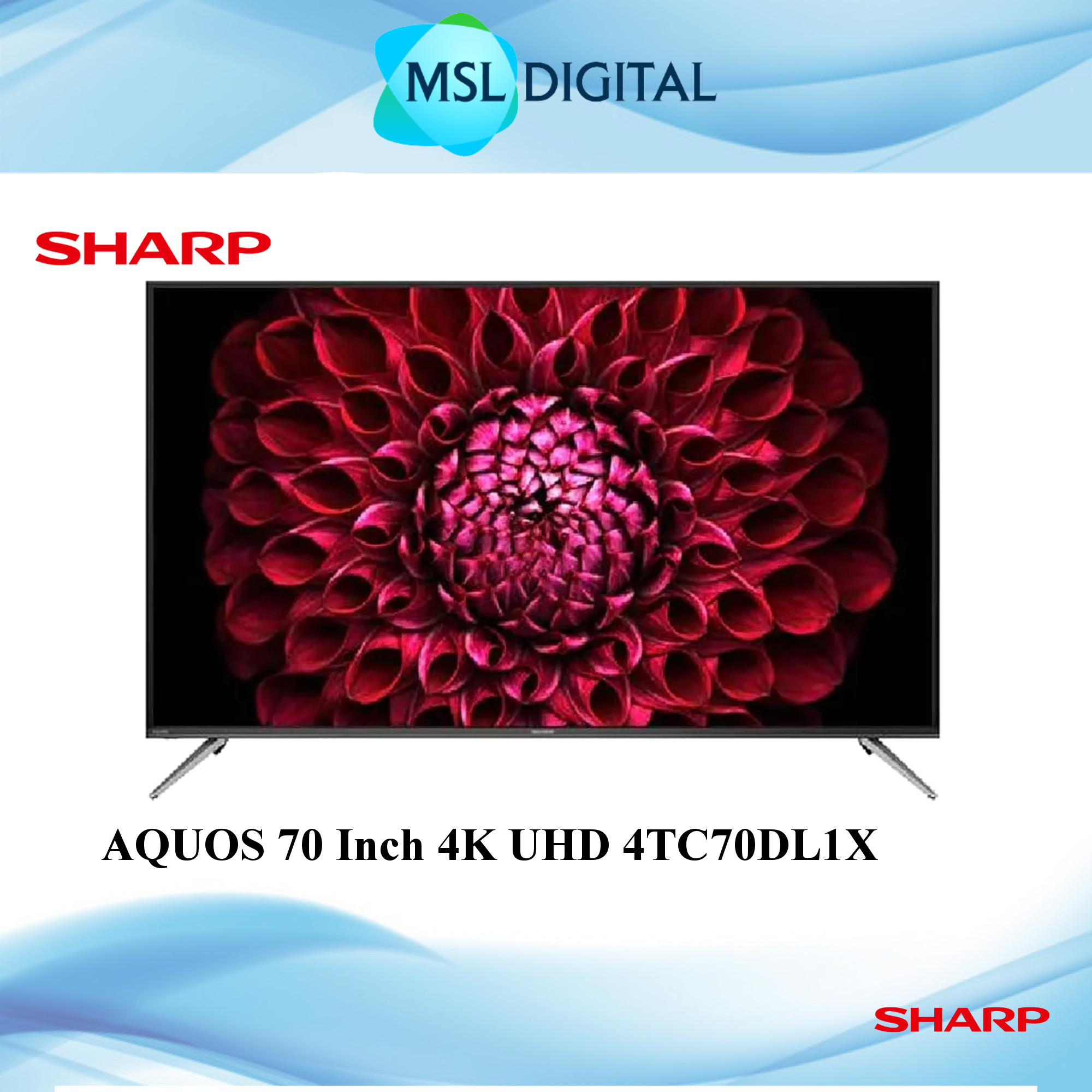 Sharp AQUOS 70 Inch 4K UHD Android TV - 4TC70DL1X - MSL Digital Online ...