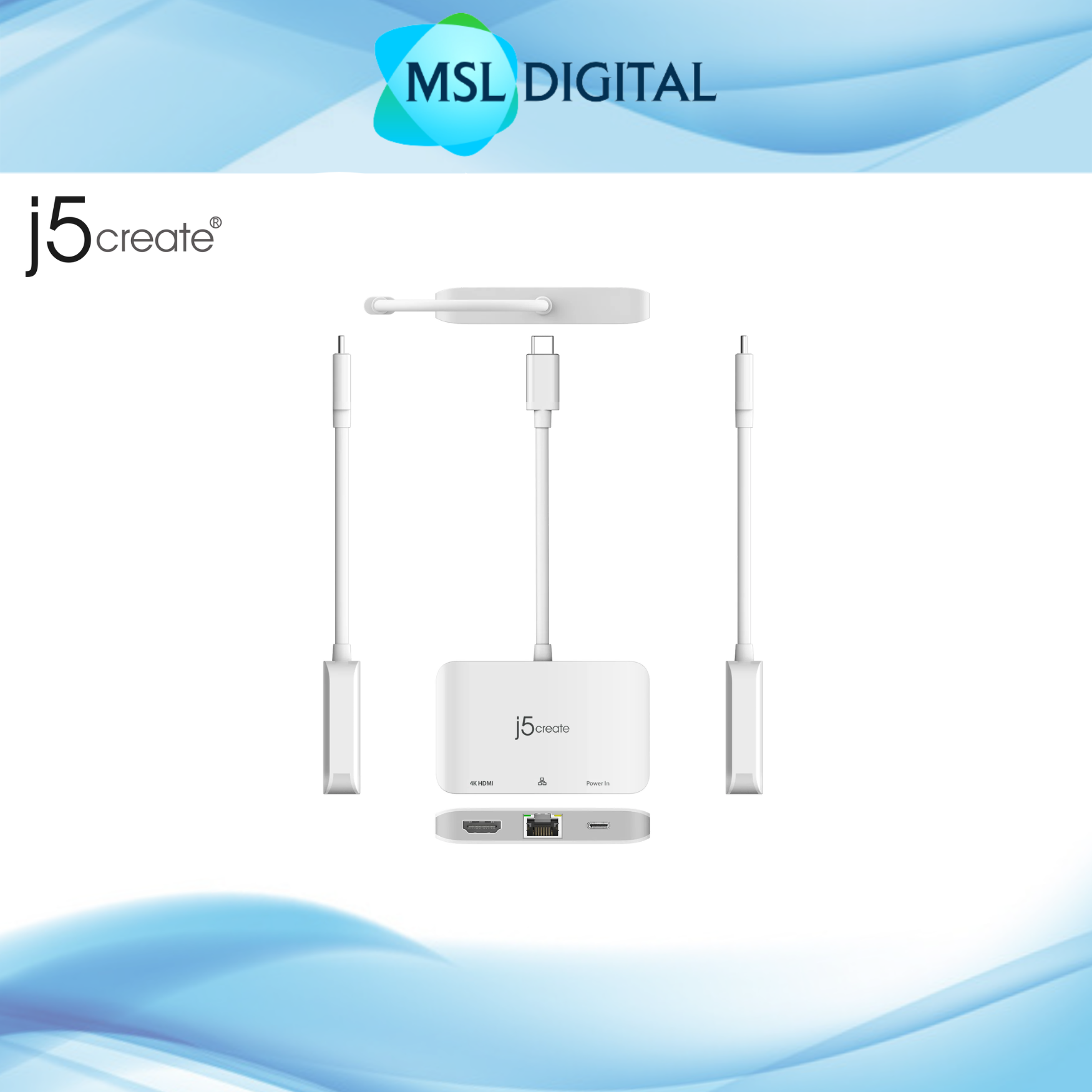J5 create USB Type-C to 4K HDMI Ethernet adapter - JCA351 - MSL Digital ...