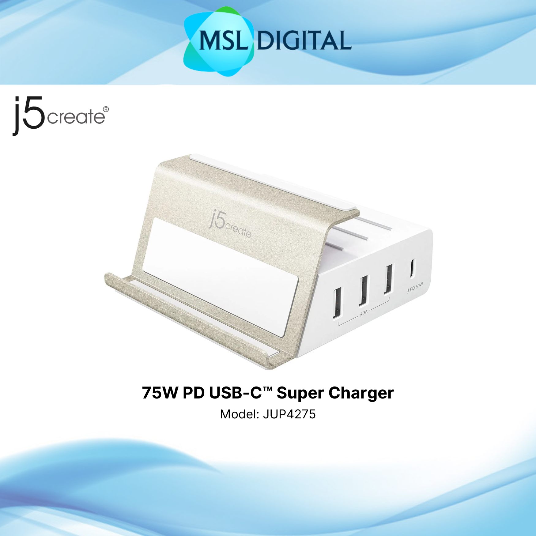 J5 create 75W 4-port super charging station power delivery & quick ...
