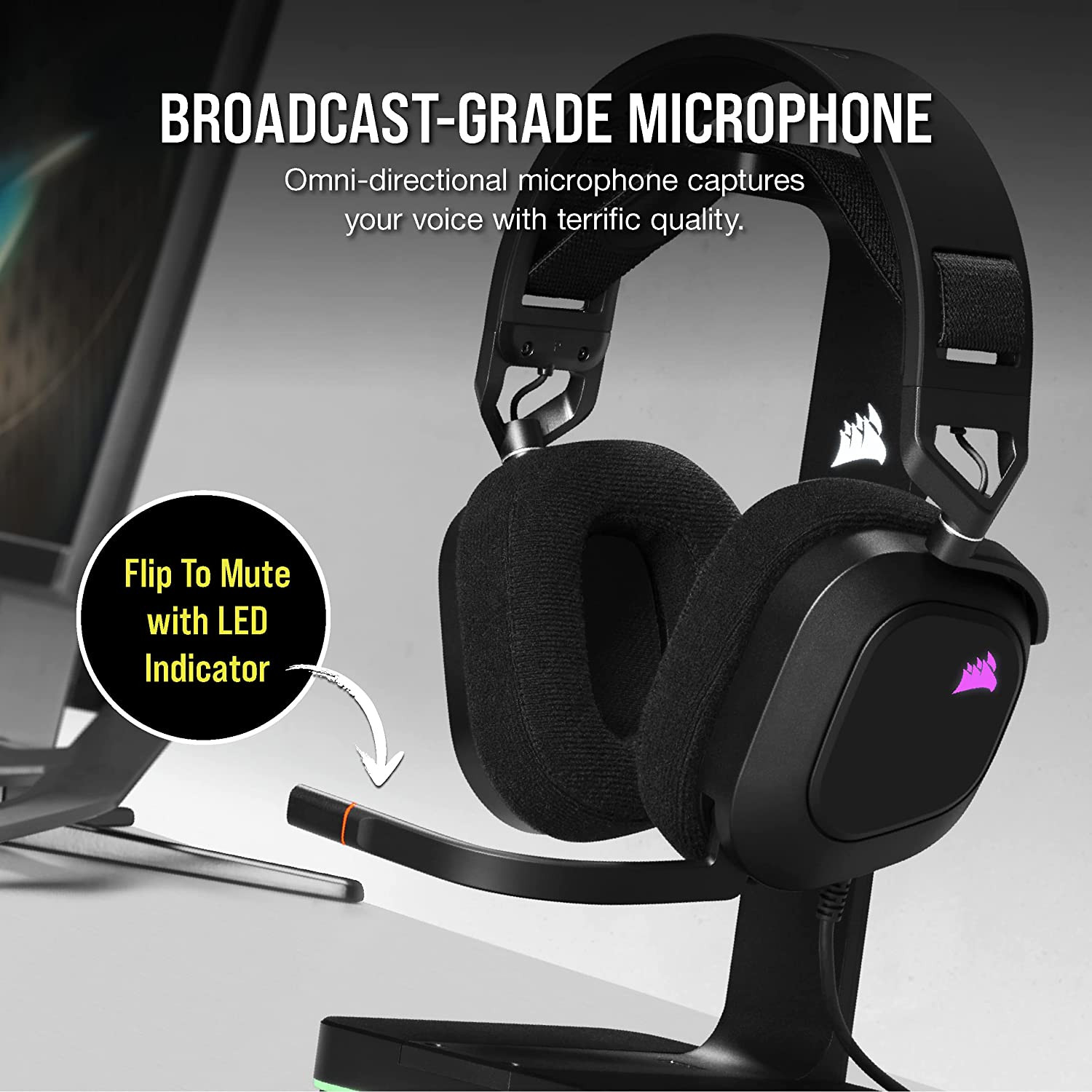 *[50th Anniversary] Corsair HS80 RGB USB Wired Gaming Headset | Dolby ...