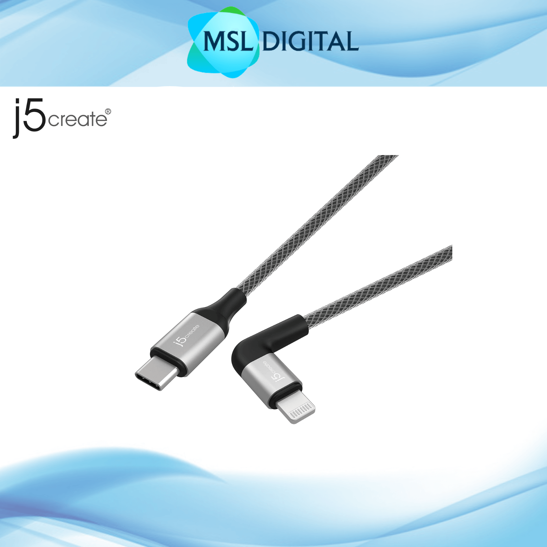 J5create L Shaped Type C to Lightning Cable - JALC15 - MSL Digital ...