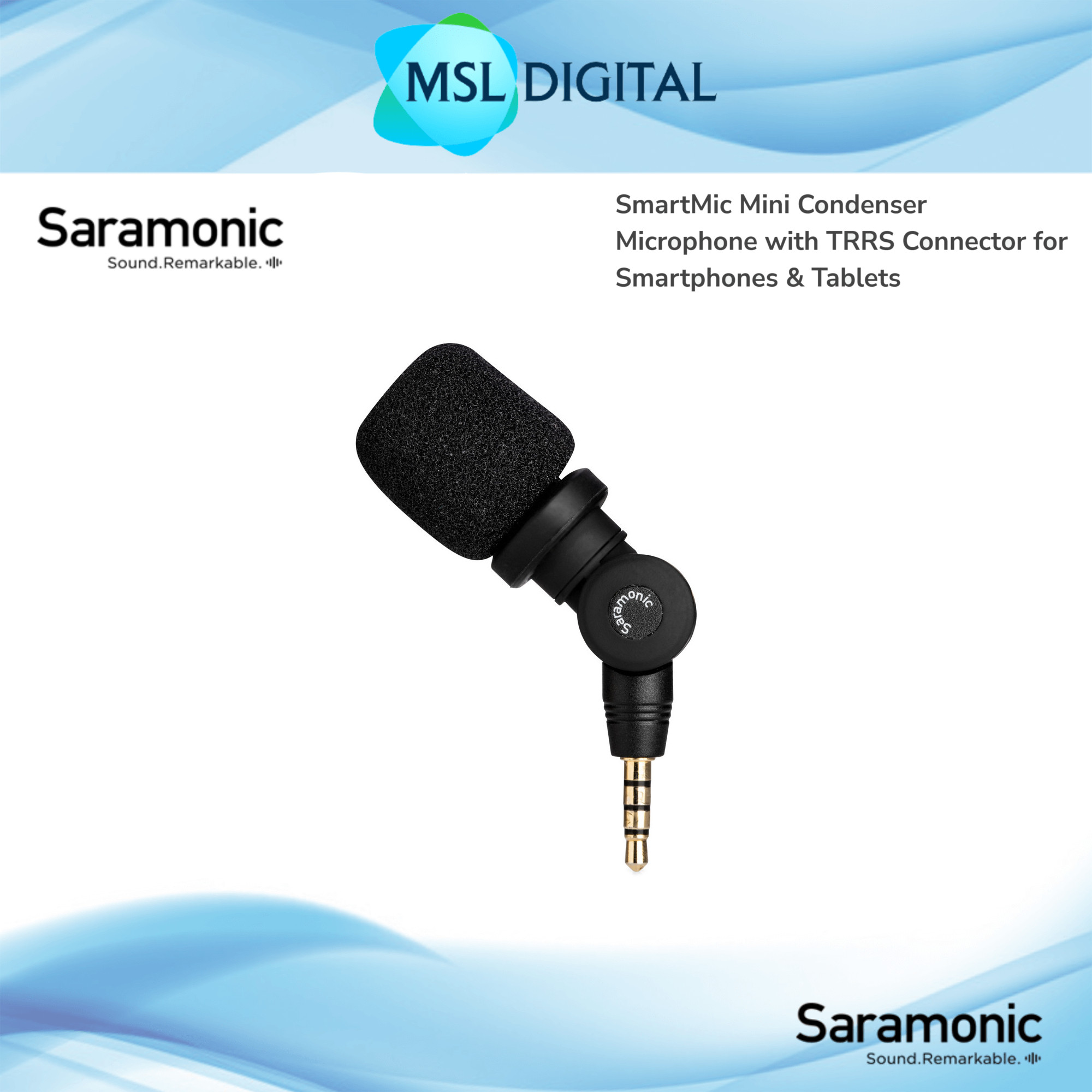 Saramonic SmartMic Mini Condenser Microphone with 3.5mm TRRS Connector ...