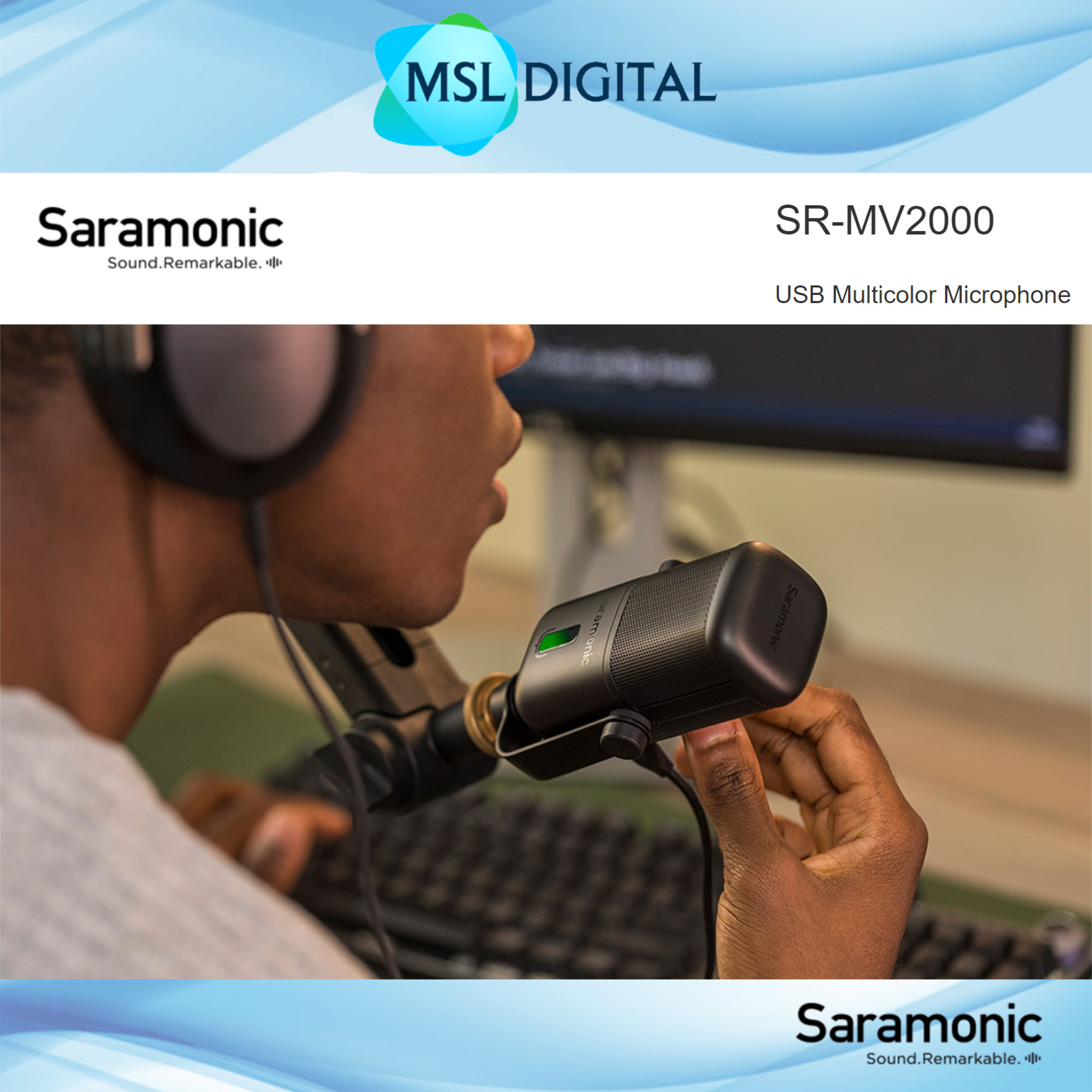 Saramonic SR-MV2000 Plug & Play Premium Cardioid Wired USB Condenser ...