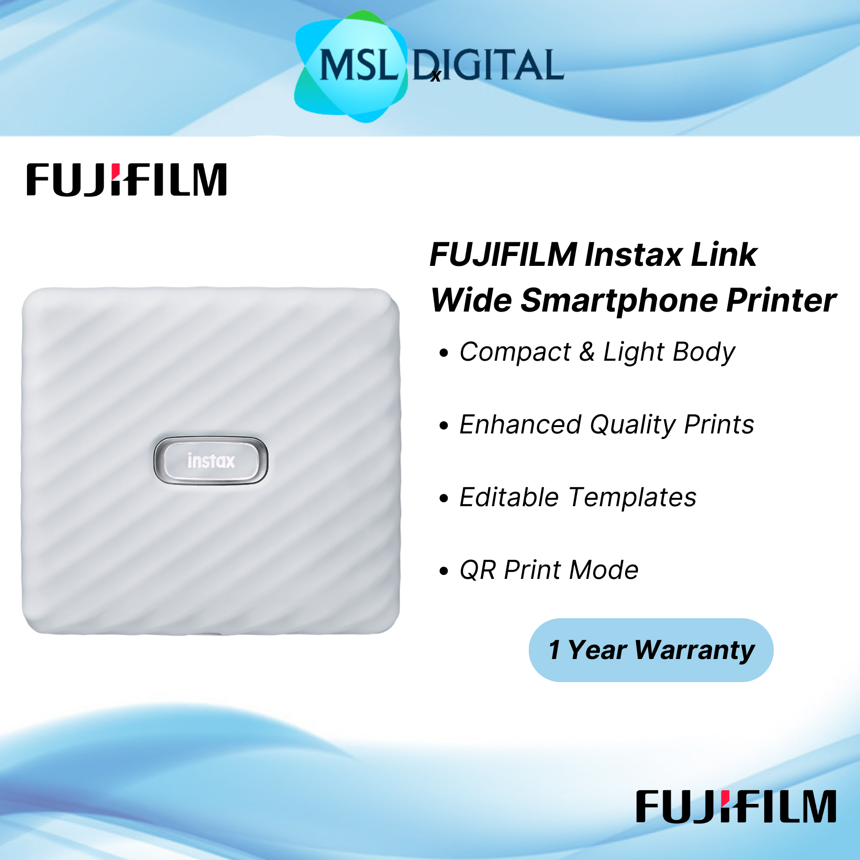 [Ready Stock] FUJIFILM INSTAX Link Wide Smartphone Printer - MSL ...