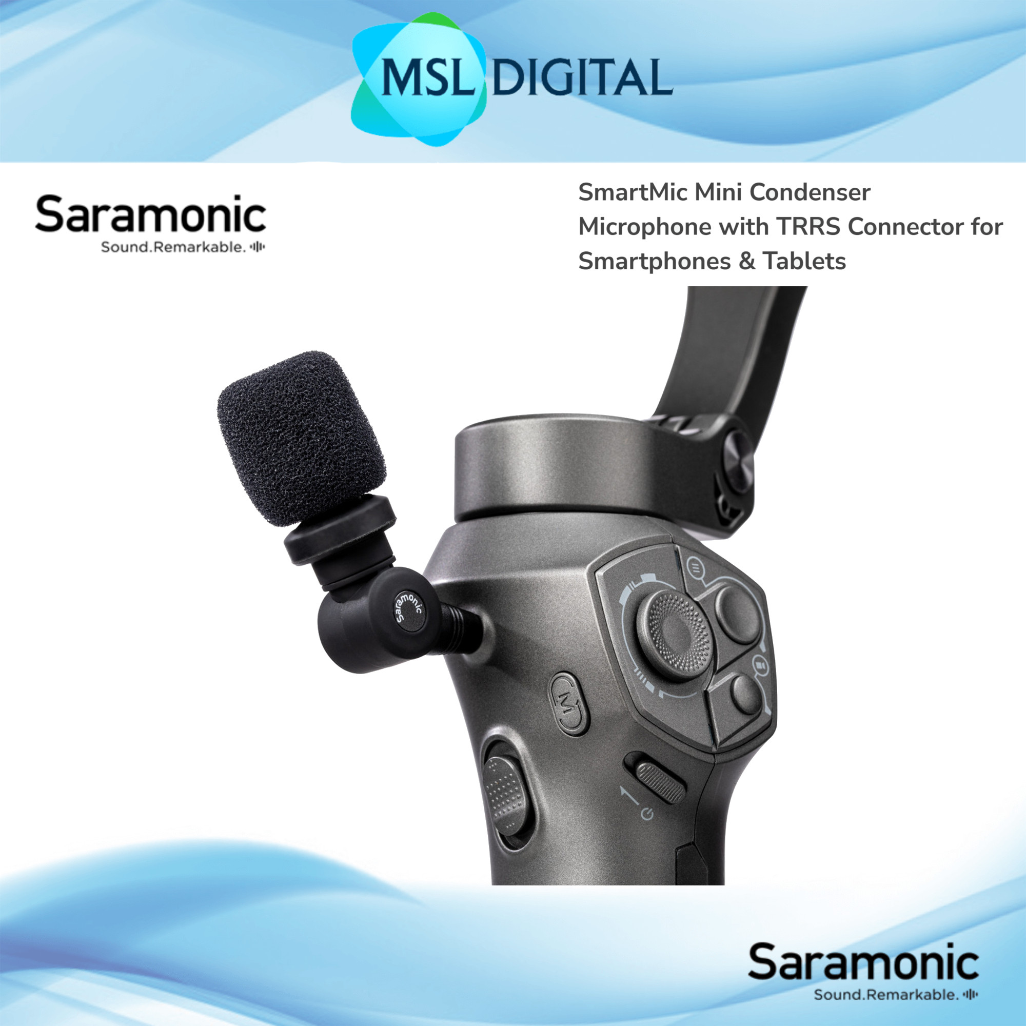 Saramonic SmartMic Mini Condenser Microphone with 3.5mm TRRS Connector ...