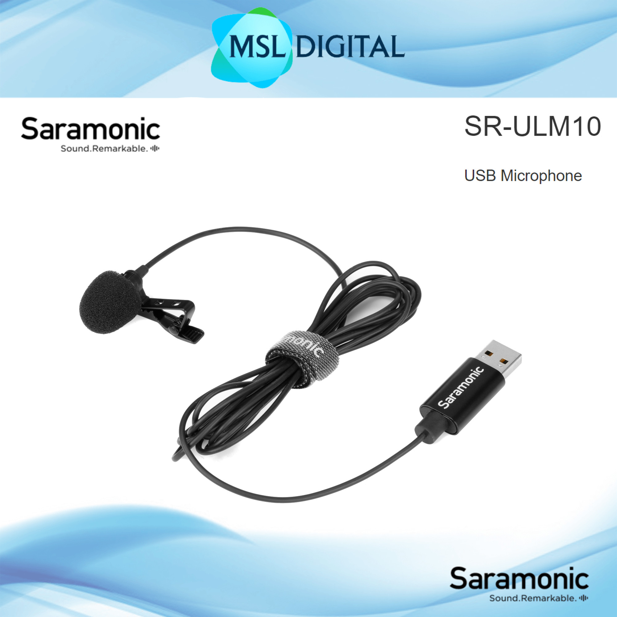 Saramonic SR-ULM10 Omnidirectional USB Lavalier Microphone For Windows & Mac Computers USB-A ...