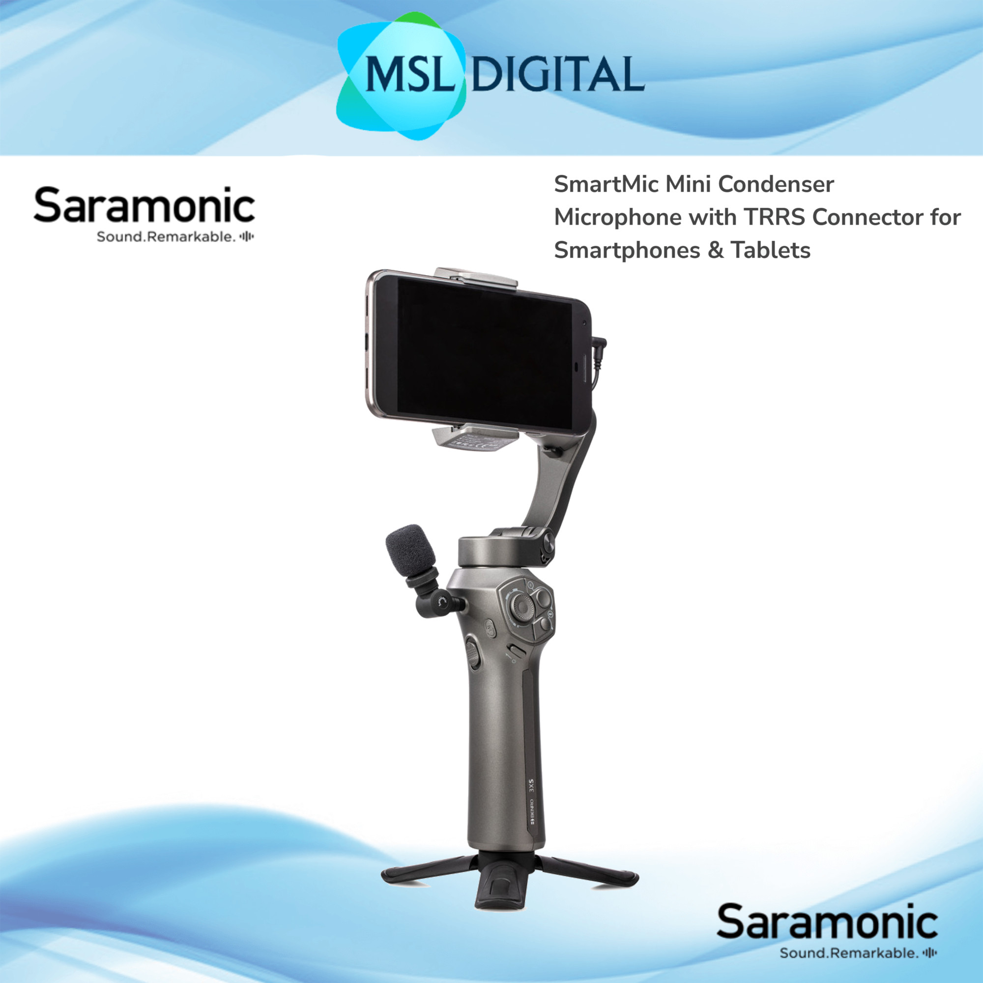 Saramonic SmartMic Mini Condenser Microphone with 3.5mm TRRS Connector ...