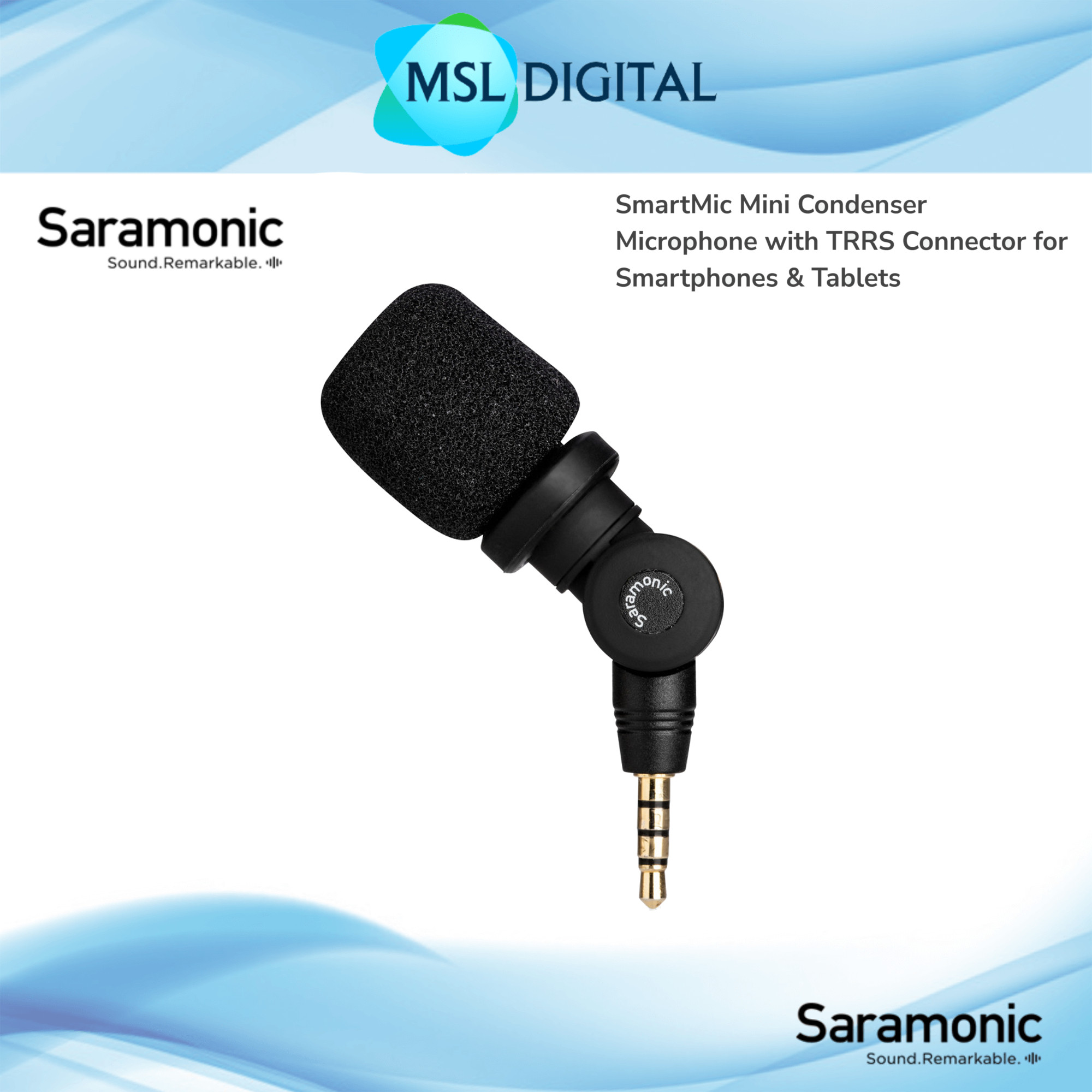 Saramonic SmartMic Mini Condenser Microphone with 3.5mm TRRS Connector ...