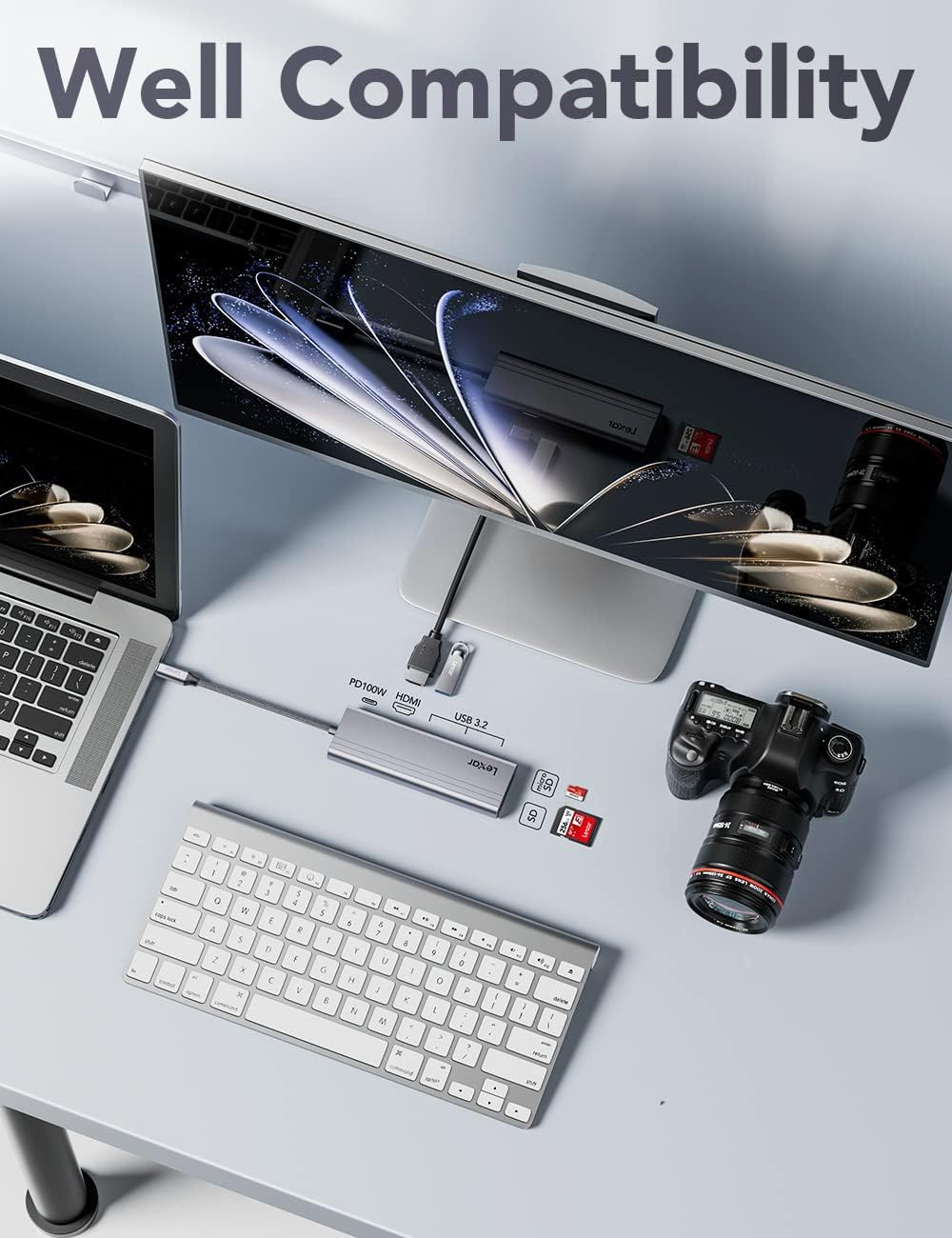 Lexar® H31 7-in-1 USB-C Hub 3 USB / 3.2 Ports, HDMI, 100W PD, SD/TF ...