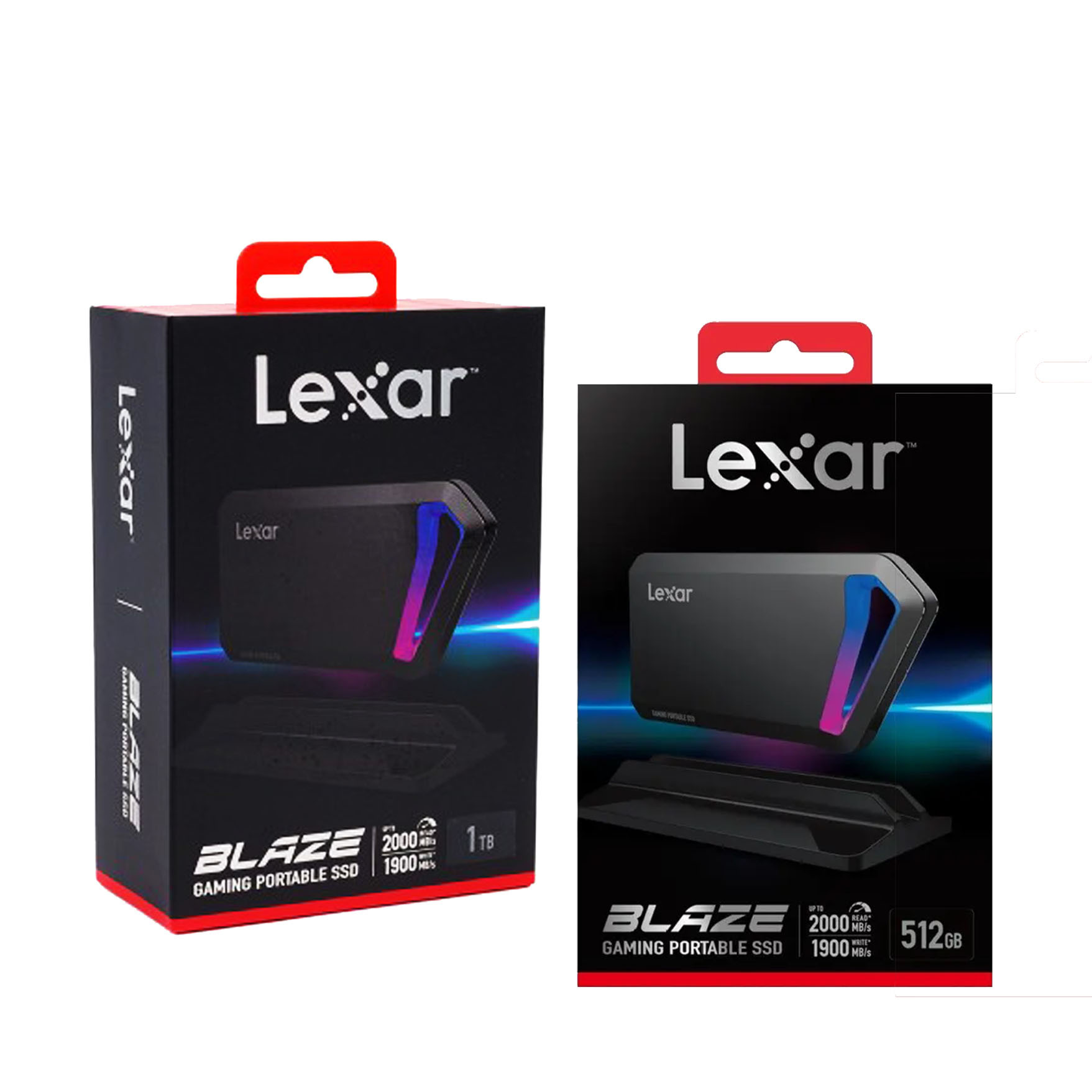 Lexar® SL660 1TB / 512GB BLAZE Photo / Gaming Portable SSD - 2000MB/s ...