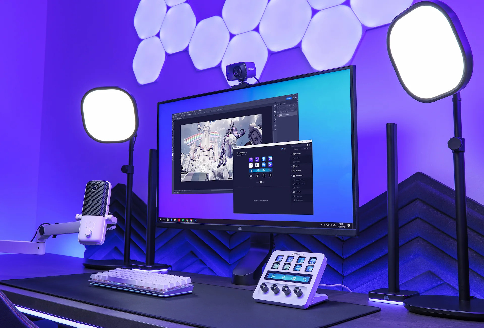 CORSAIR Elgato STREAM DECK + Audio Mixer, Production Console & Studio ...