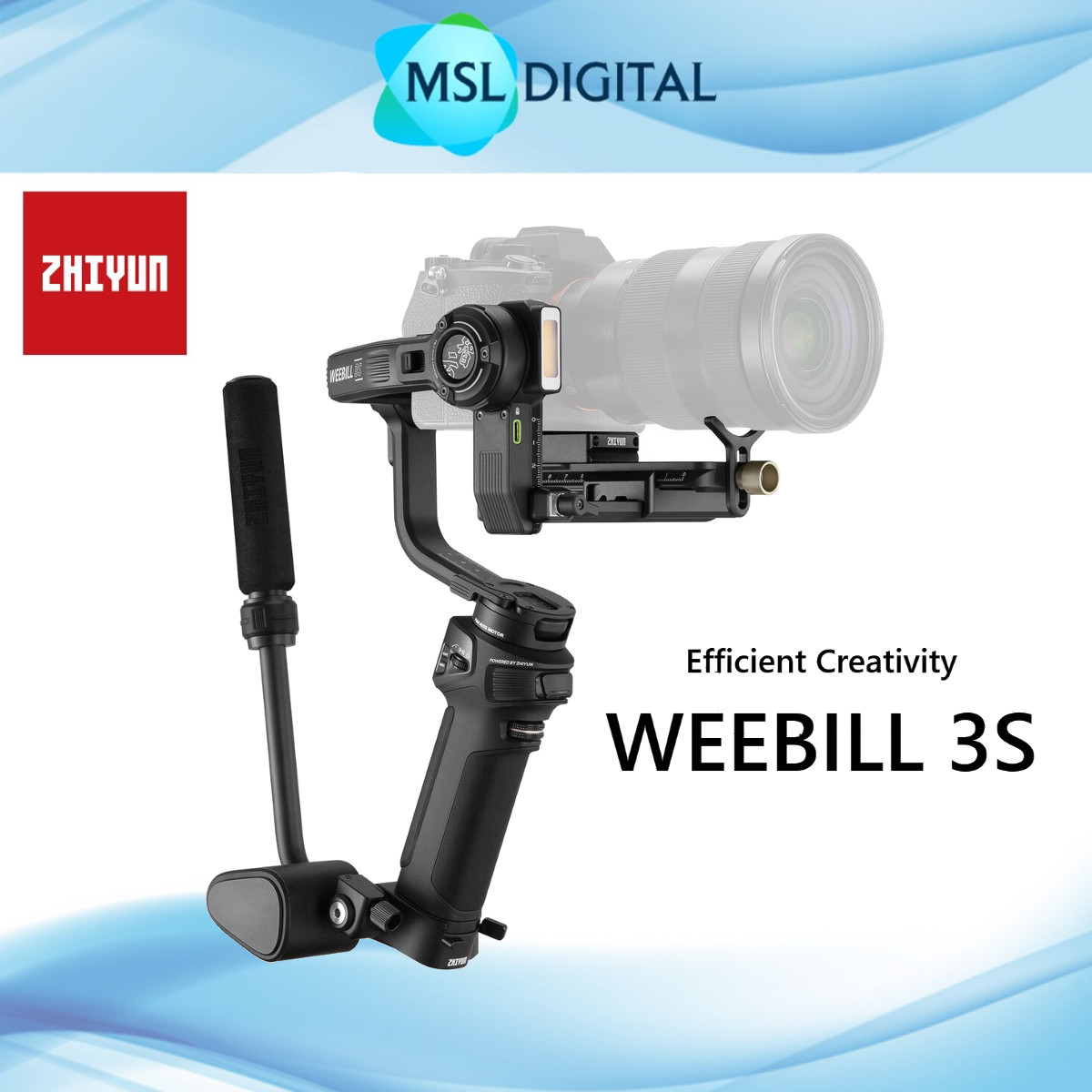 Zhiyun WEEBILL 3S Handheld Gimbal Stabilizer with Built-In Fill Light ...