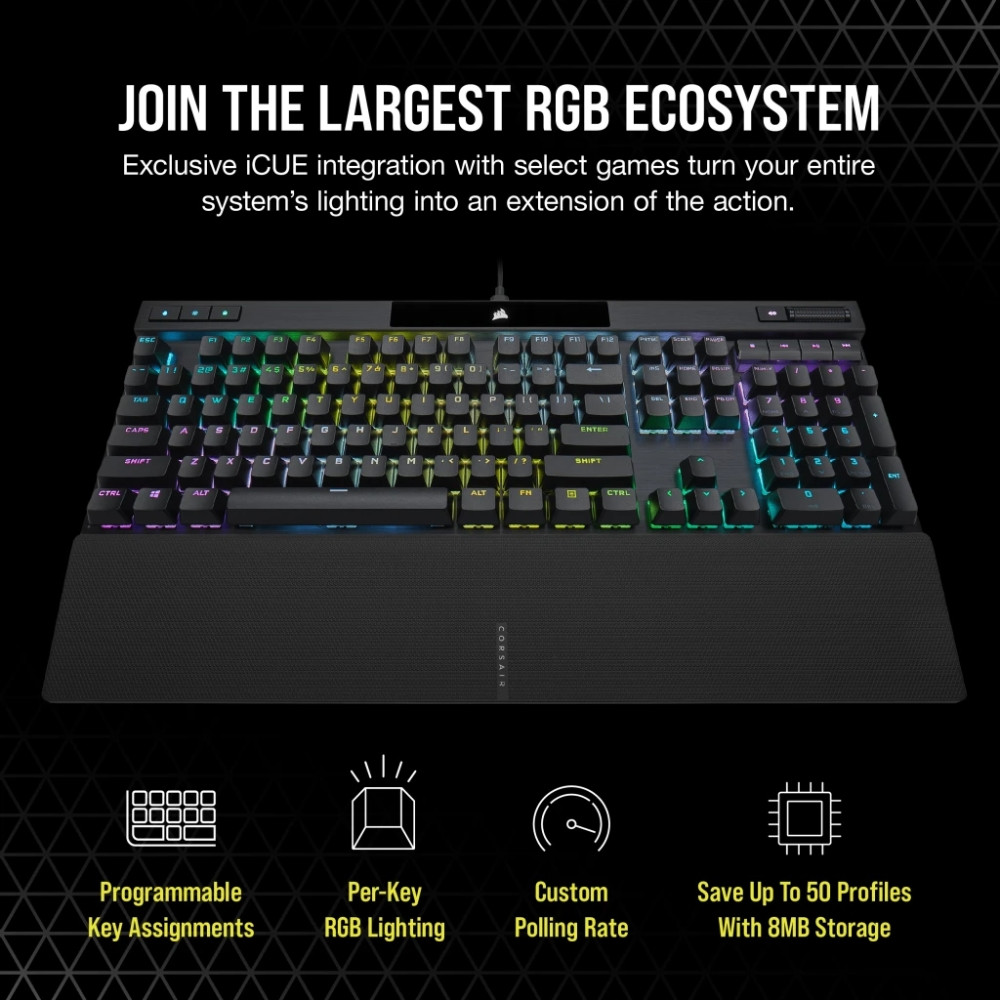 Corsair K70 PRO RGB Mechanical Gaming Keyboard | Powered by AXON | OPX ...