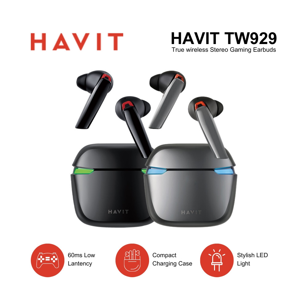 HAVIT TW929 True Wireless Stereo Gaming Earbuds | 60ms Low Latency ...